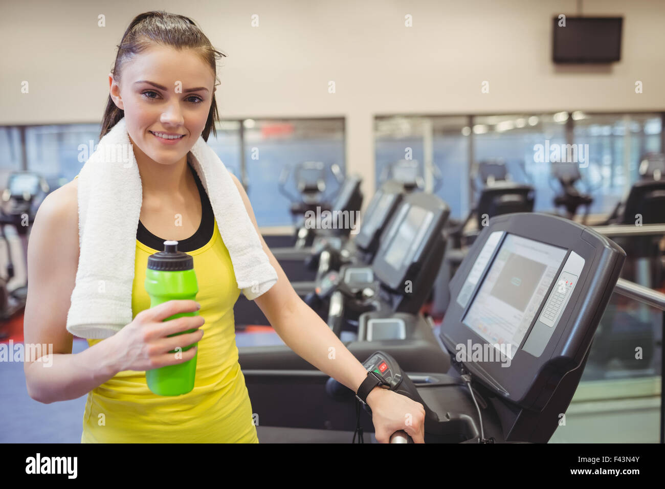 Woman using treadmill hi-res stock photography and images - Alamy