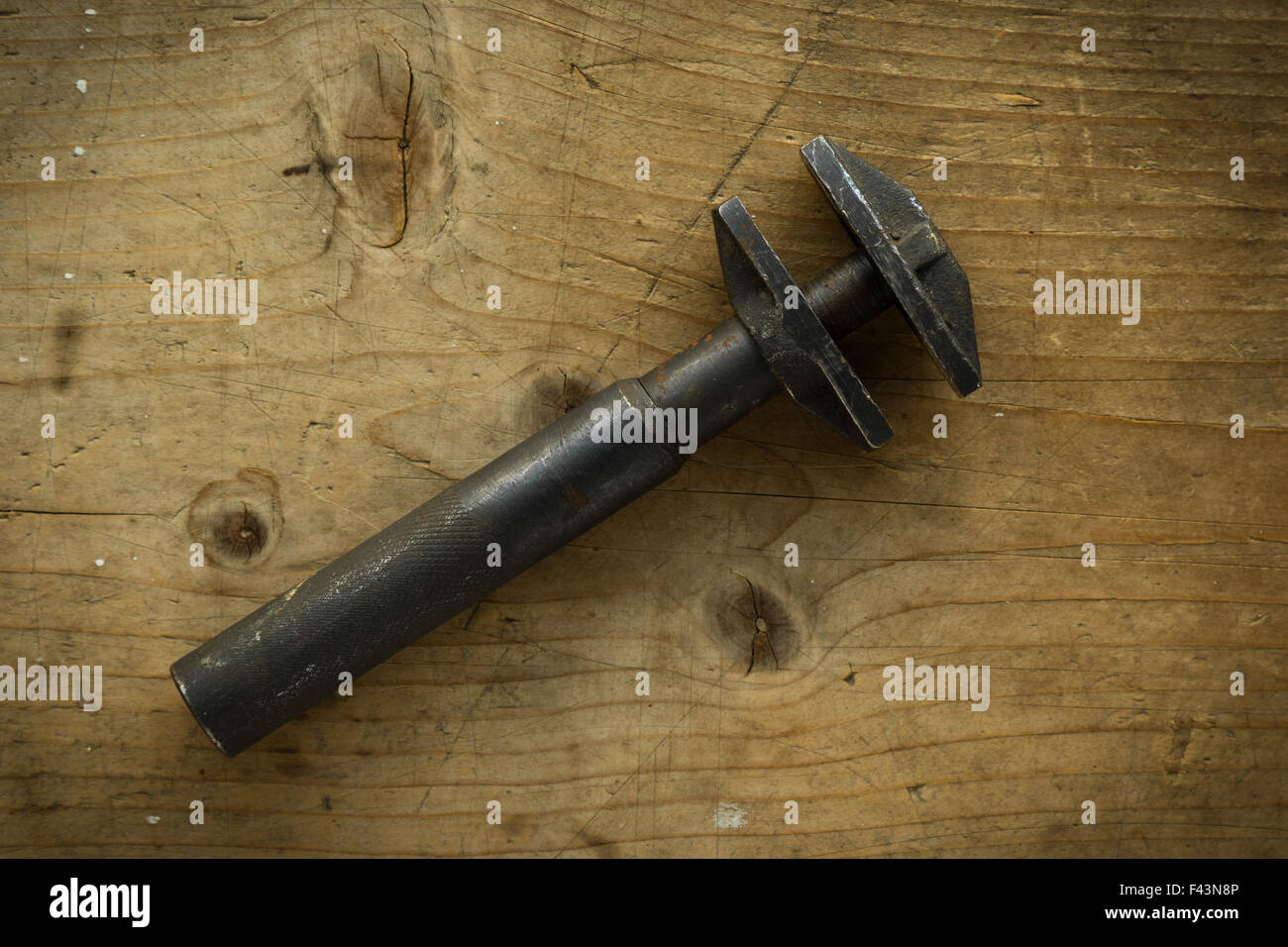 old adjustable wrench Stock Photo - Alamy