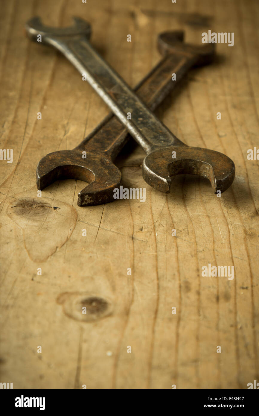 old open end wrenches Stock Photo - Alamy