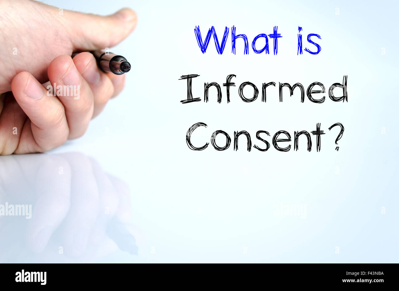 What is informed consent text concept isolated over white background ...