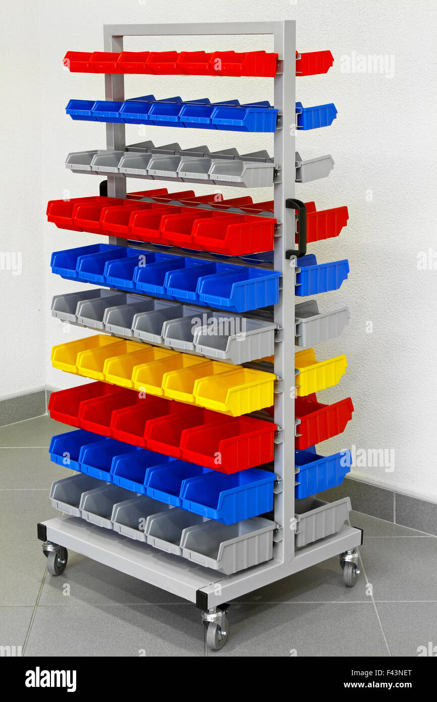 Workshop color trolley Stock Photo - Alamy