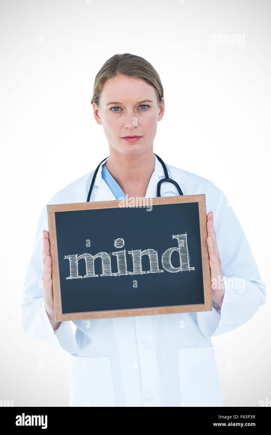 Mind against doctor showing chalkboard Stock Photo - Alamy