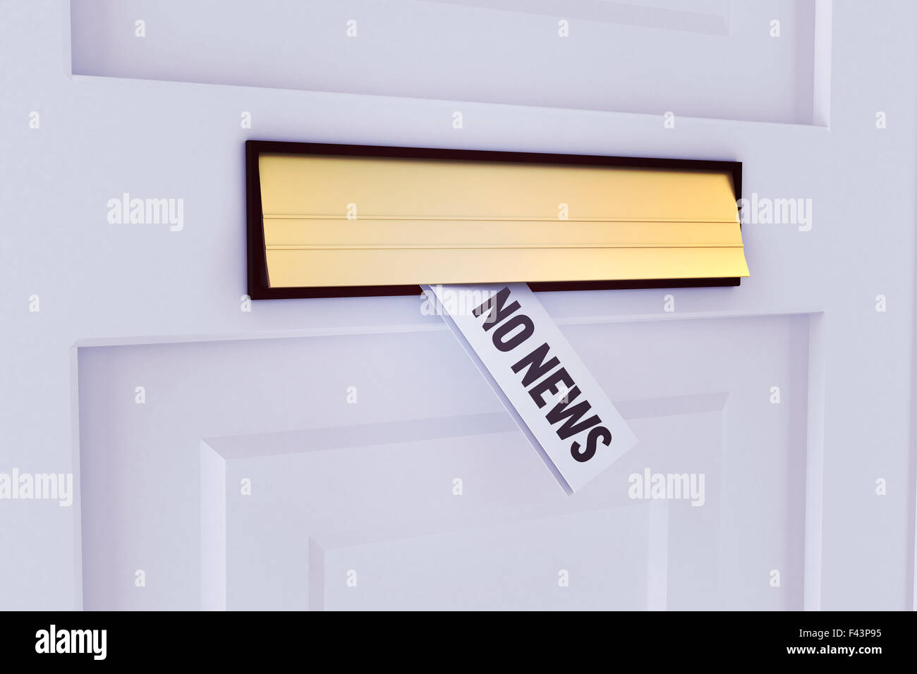 No news against letter through post box Stock Photo - Alamy