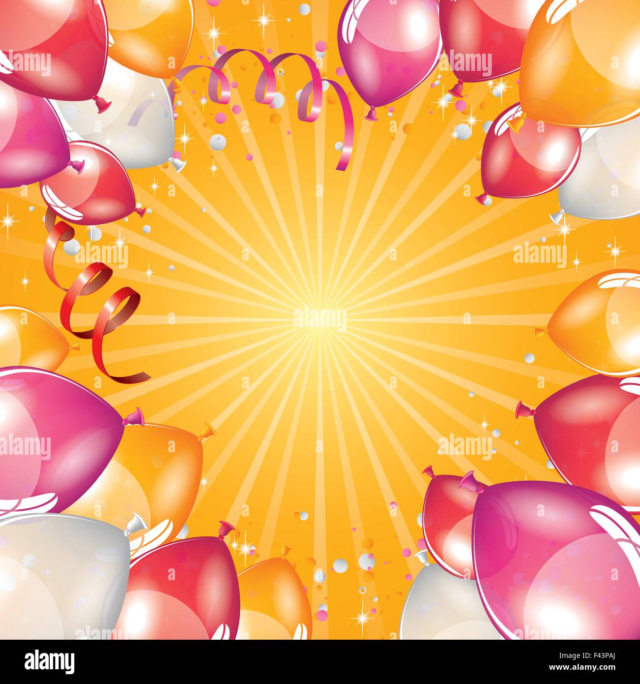 Orange balloons background Stock Vector Image & Art - Alamy
