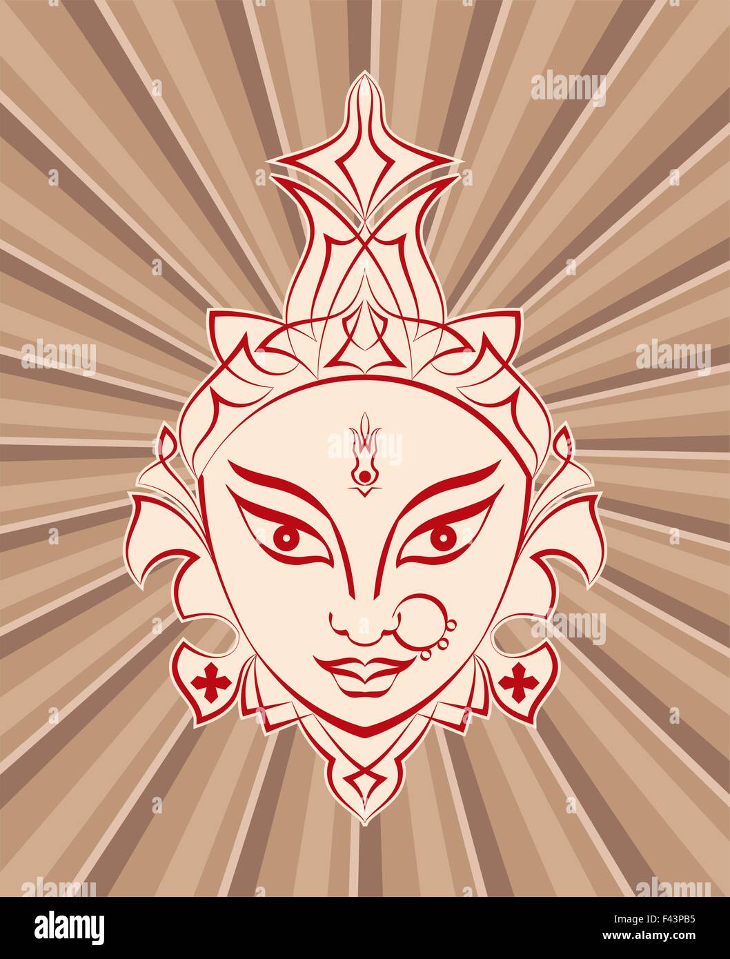 Durga Goddess of Power Vector Art Stock Vector Image & Art - Alamy