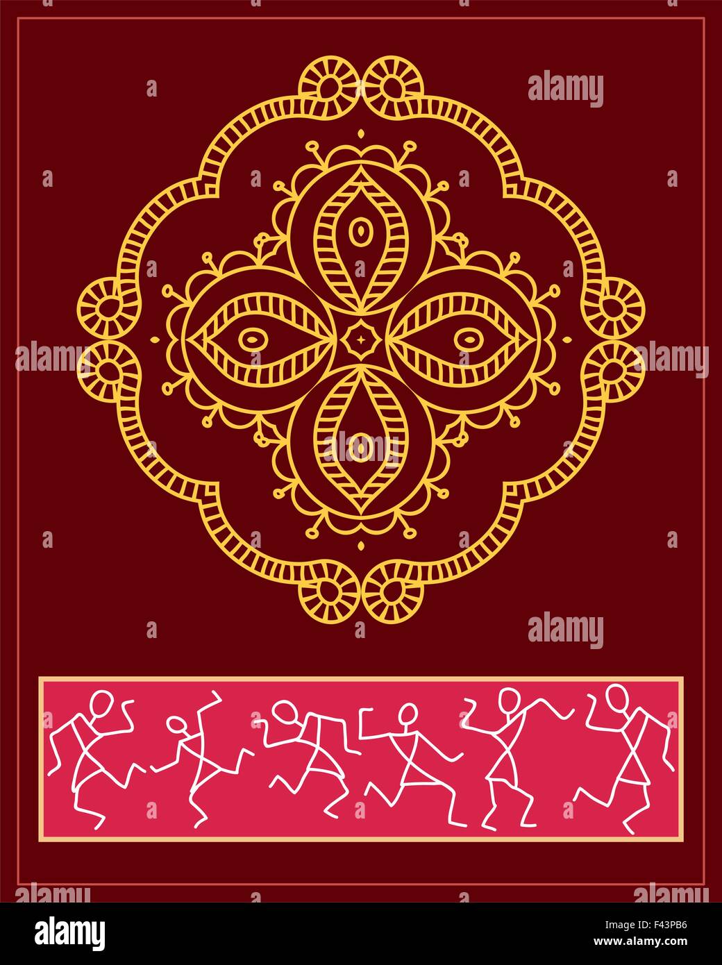 Folk, Tribal Design, Motif, Wall Painting Vector Art Stock Vector Image ...