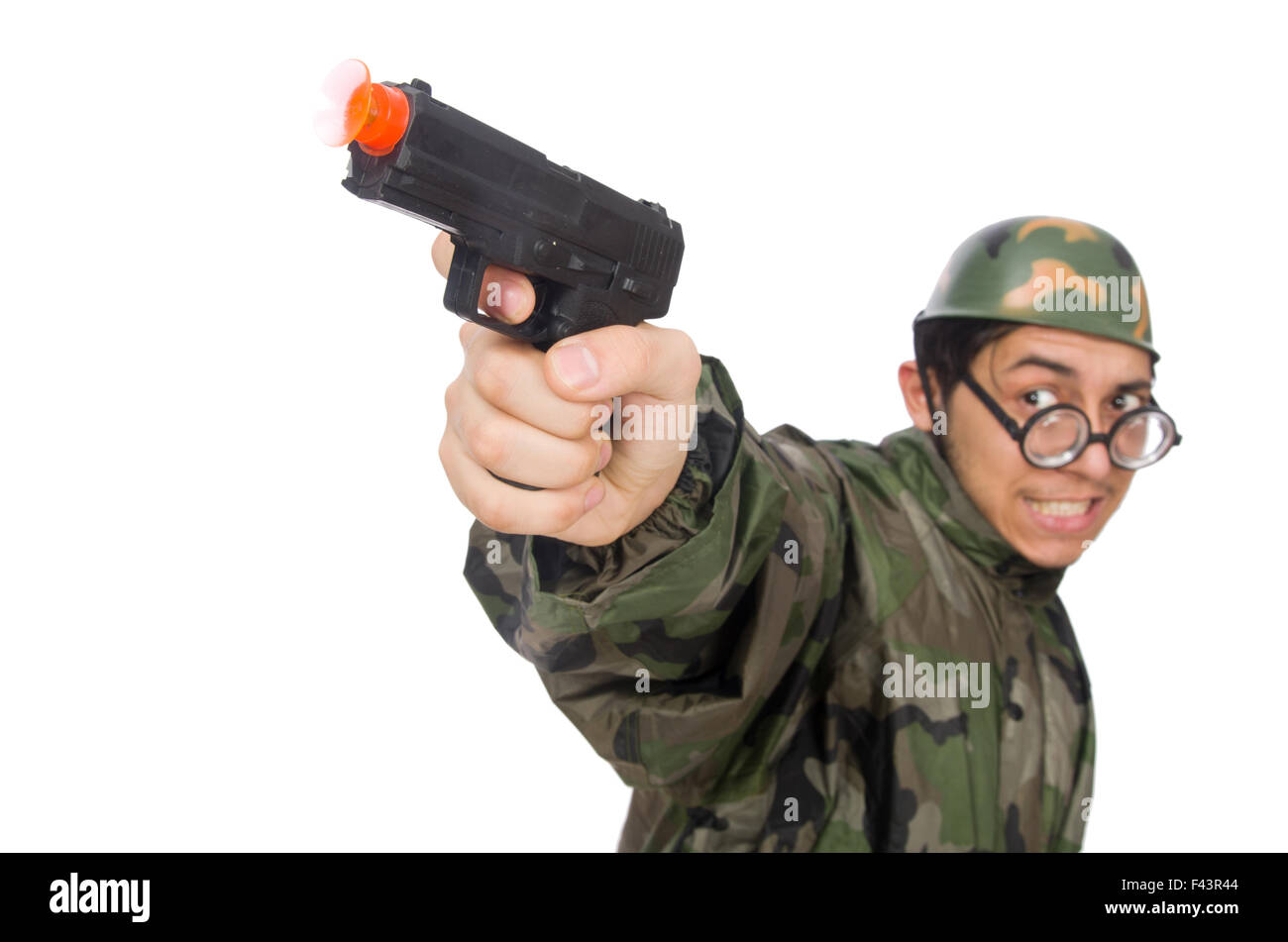 Man shooting revolver green hi-res stock photography and images - Alamy