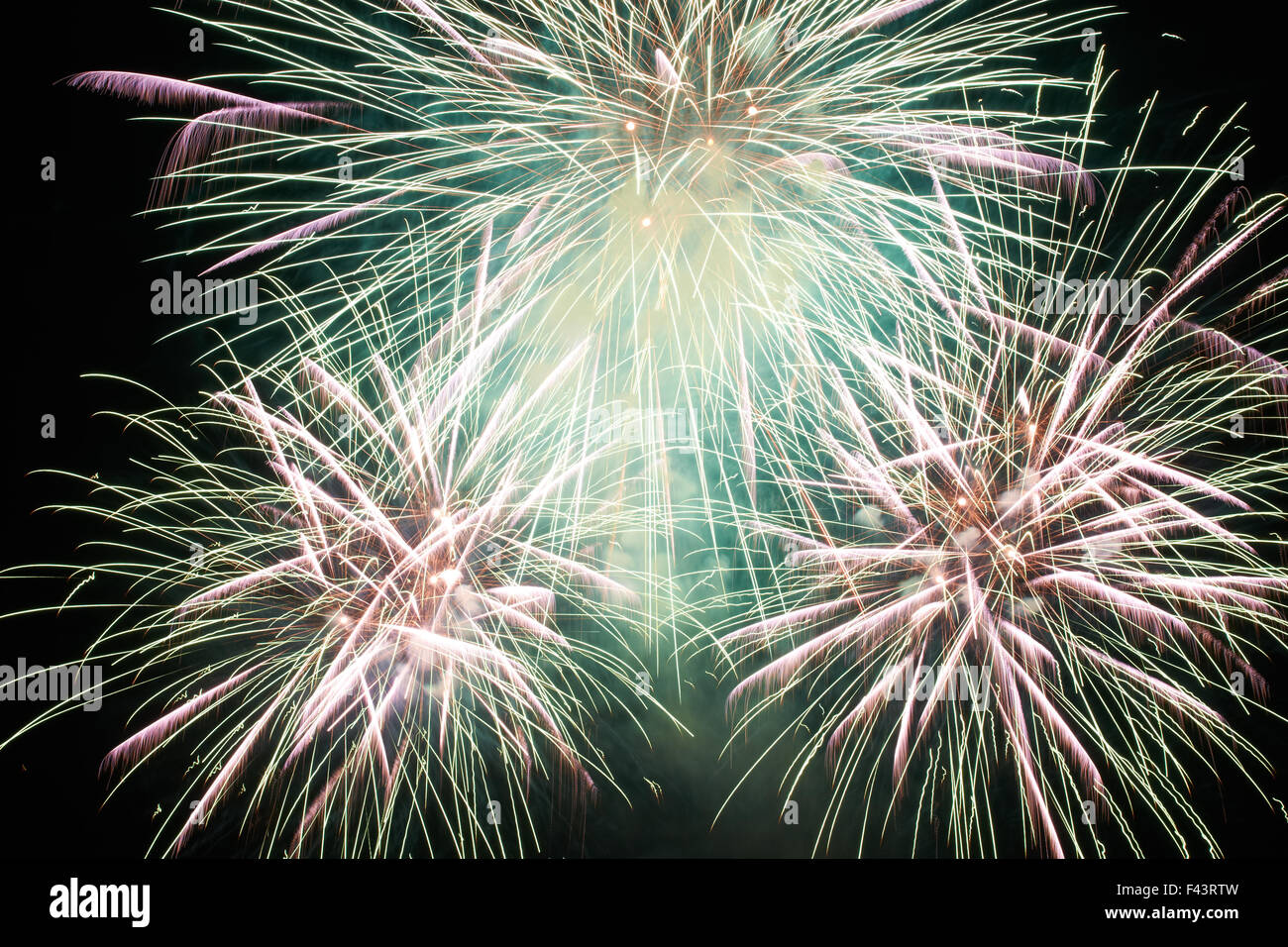 Colorful holiday fireworks Stock Photo - Alamy