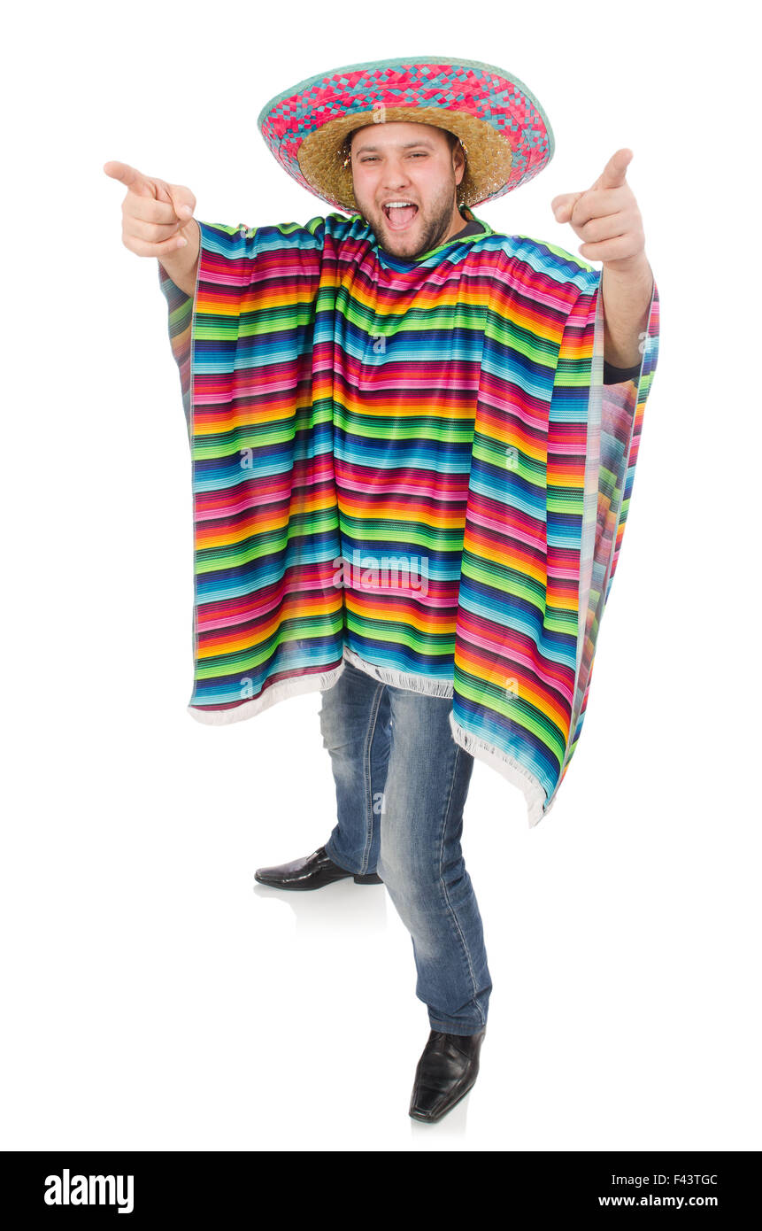 Funny mexican isolated on white Stock Photo - Alamy