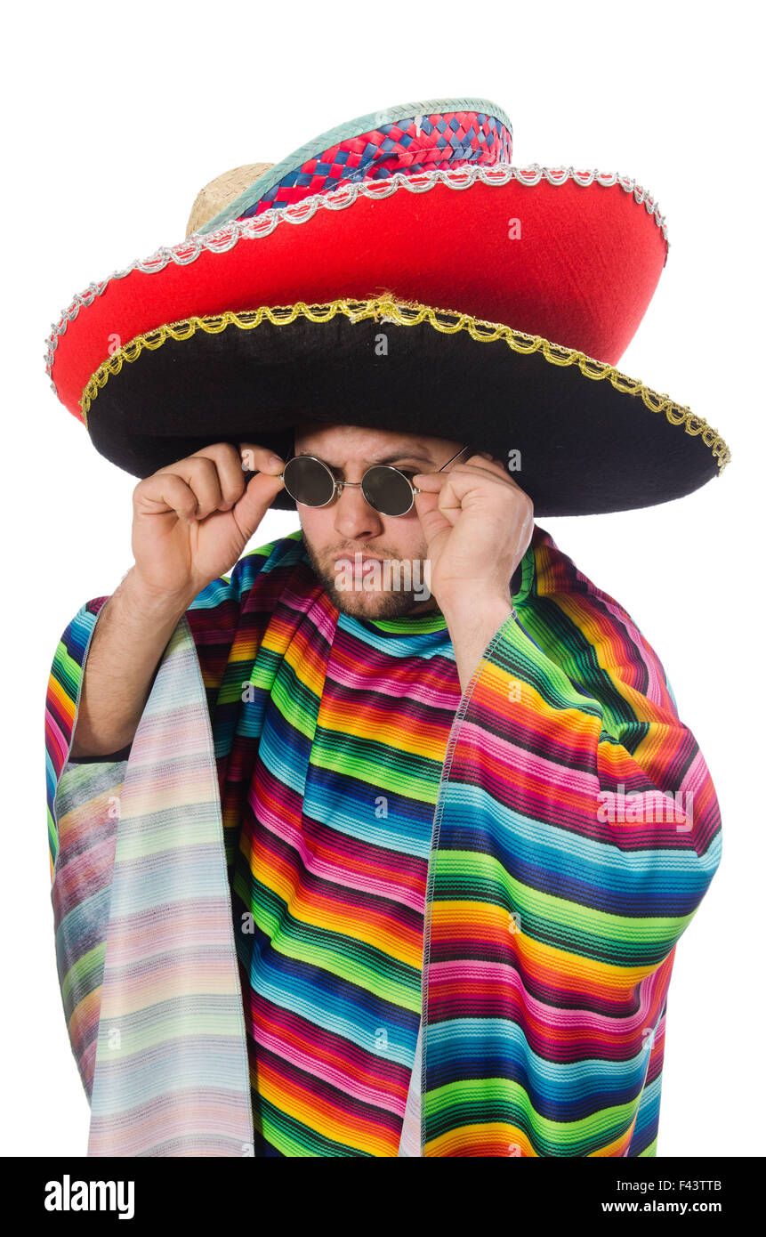Funny mexican isolated on white Stock Photo - Alamy