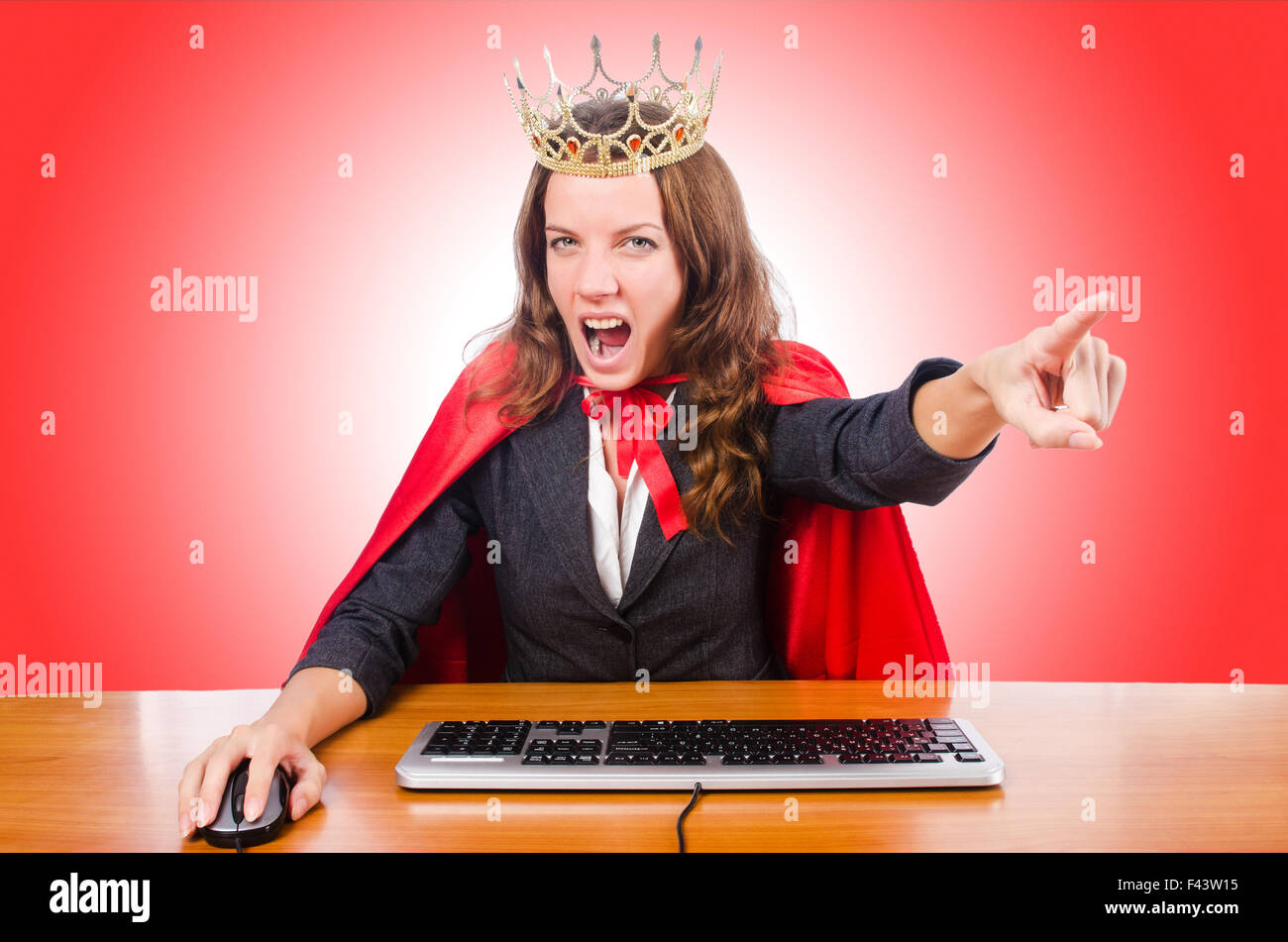Office queen isolated on the white Stock Photo - Alamy