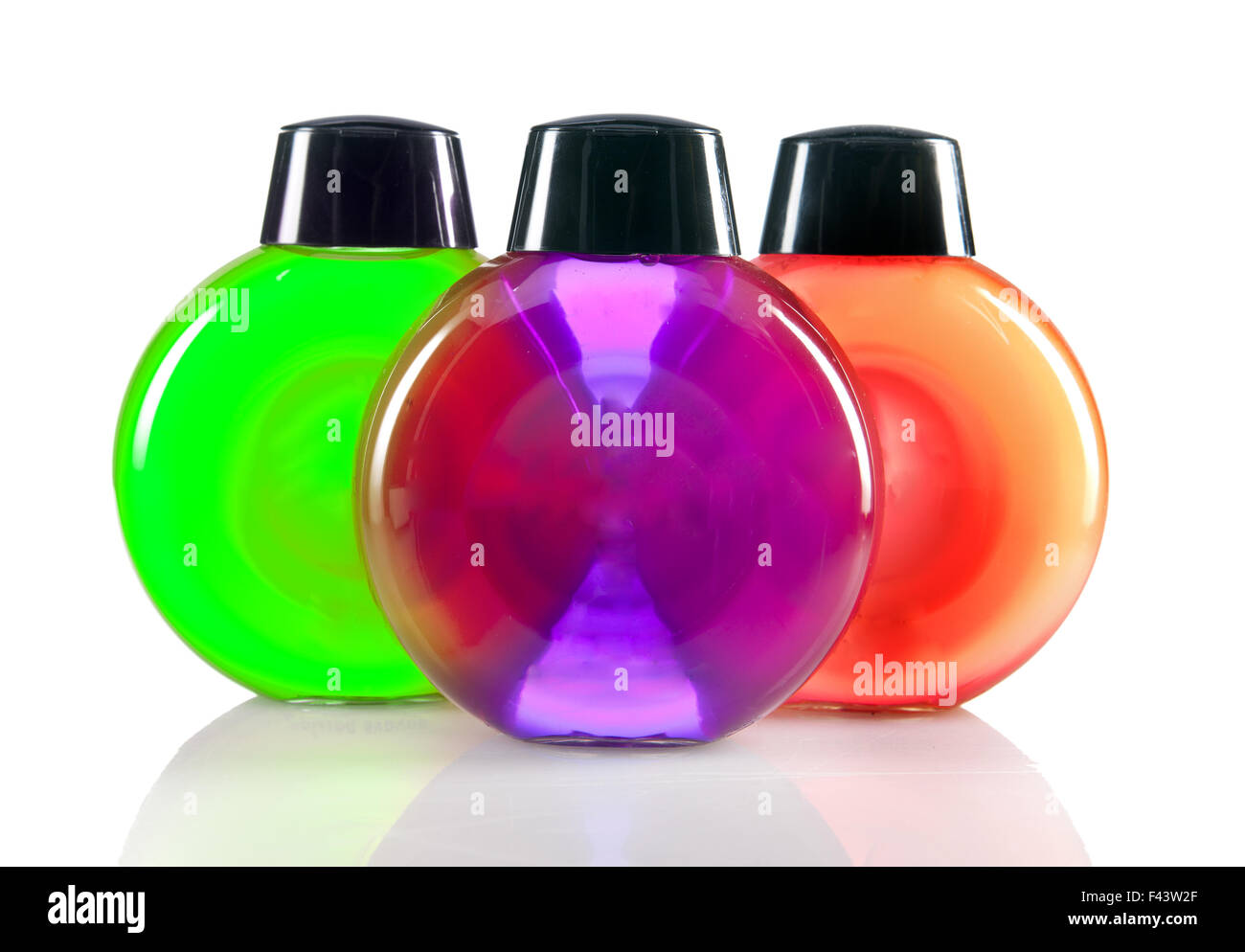 different color cosmetic bottles Stock Photo - Alamy