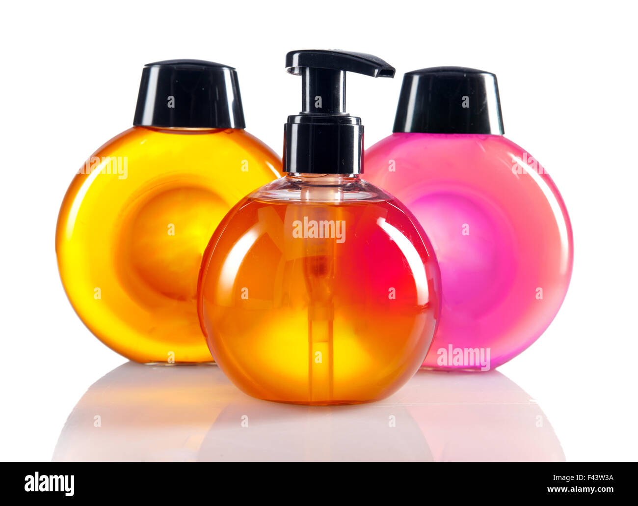 different color cosmetic bottles Stock Photo - Alamy