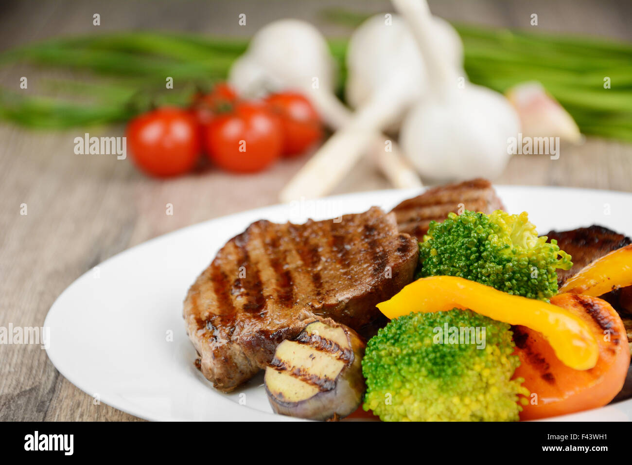 Delicious grilled beef steakes Stock Photo - Alamy