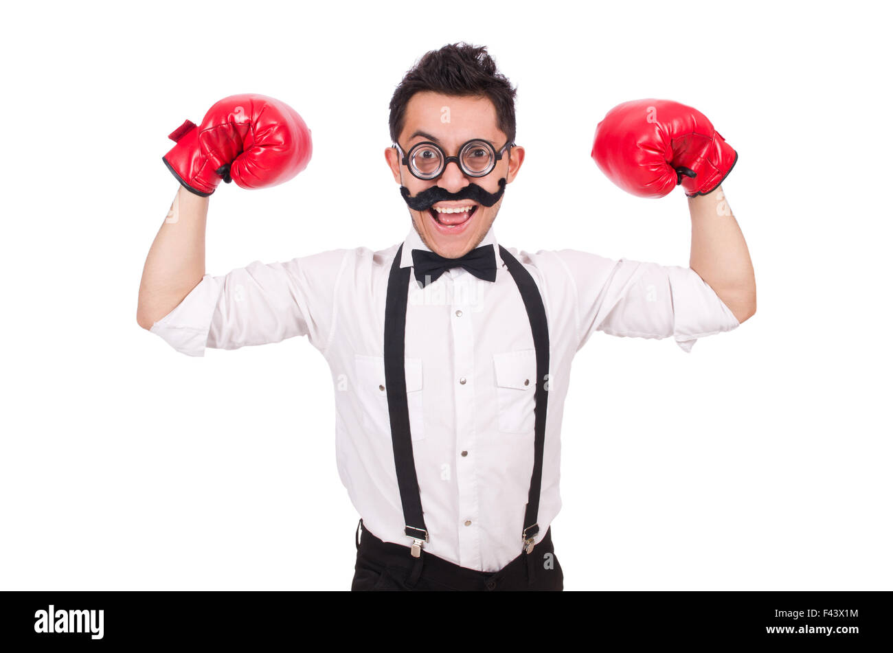 Funny boxer isolated on the white background Stock Photo - Alamy