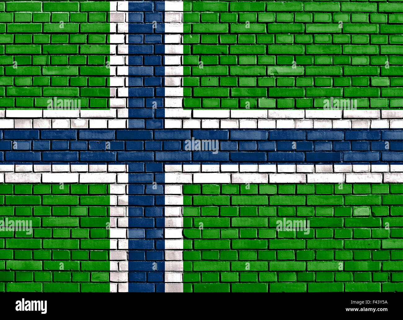 flag of South Uist painted on brick wall Stock Photo - Alamy