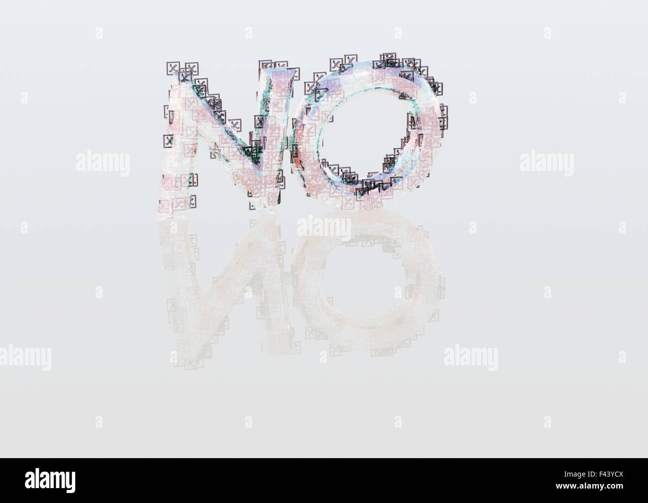 Three Dimensional word no Stock Photo - Alamy