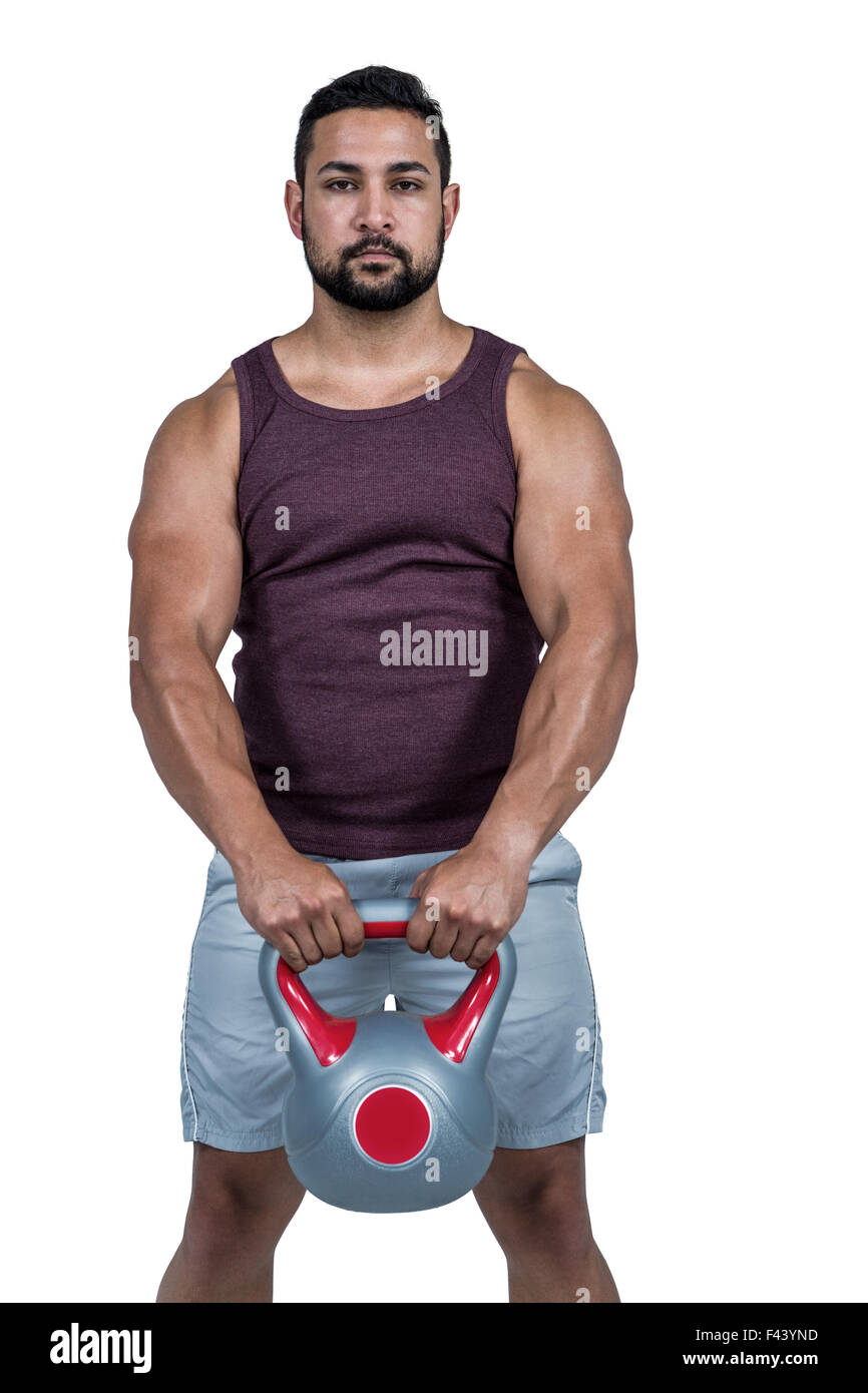 Strong man holding Cut Out Stock Images & Pictures - Alamy