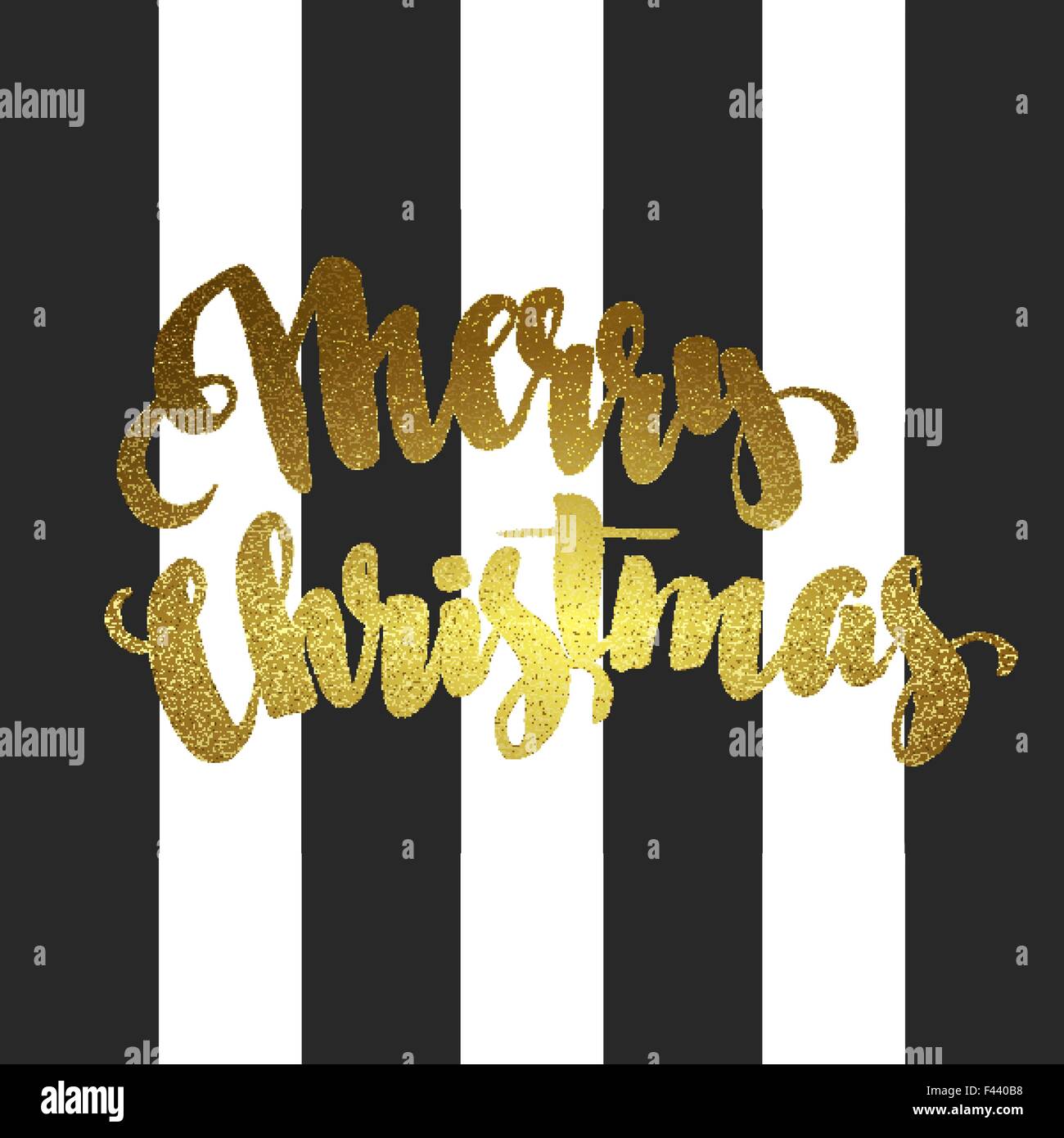 Merry Christmas gold glittering lettering design Stock Vector Image ...