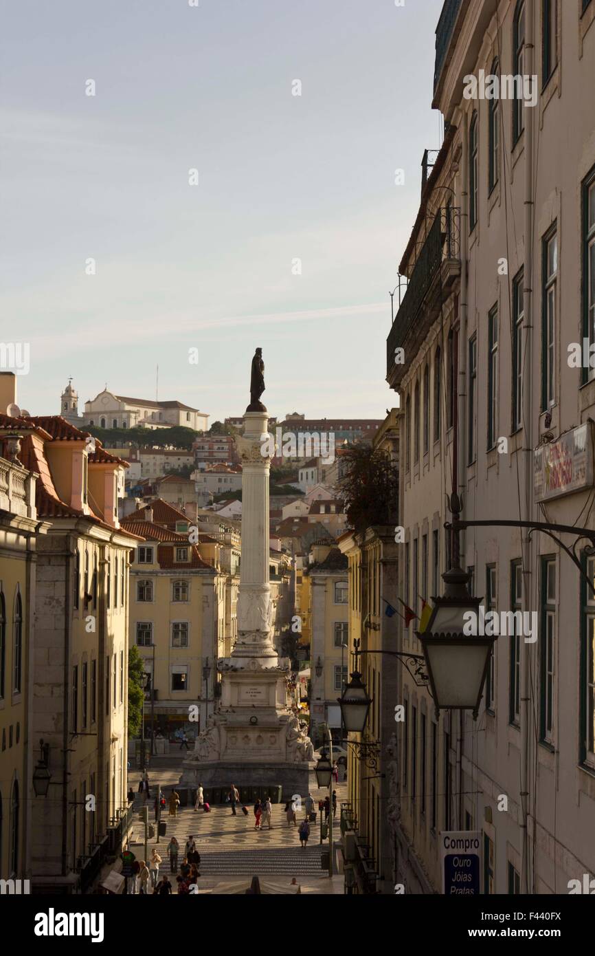 Old town buildings column pedro iv hi-res stock photography and images ...