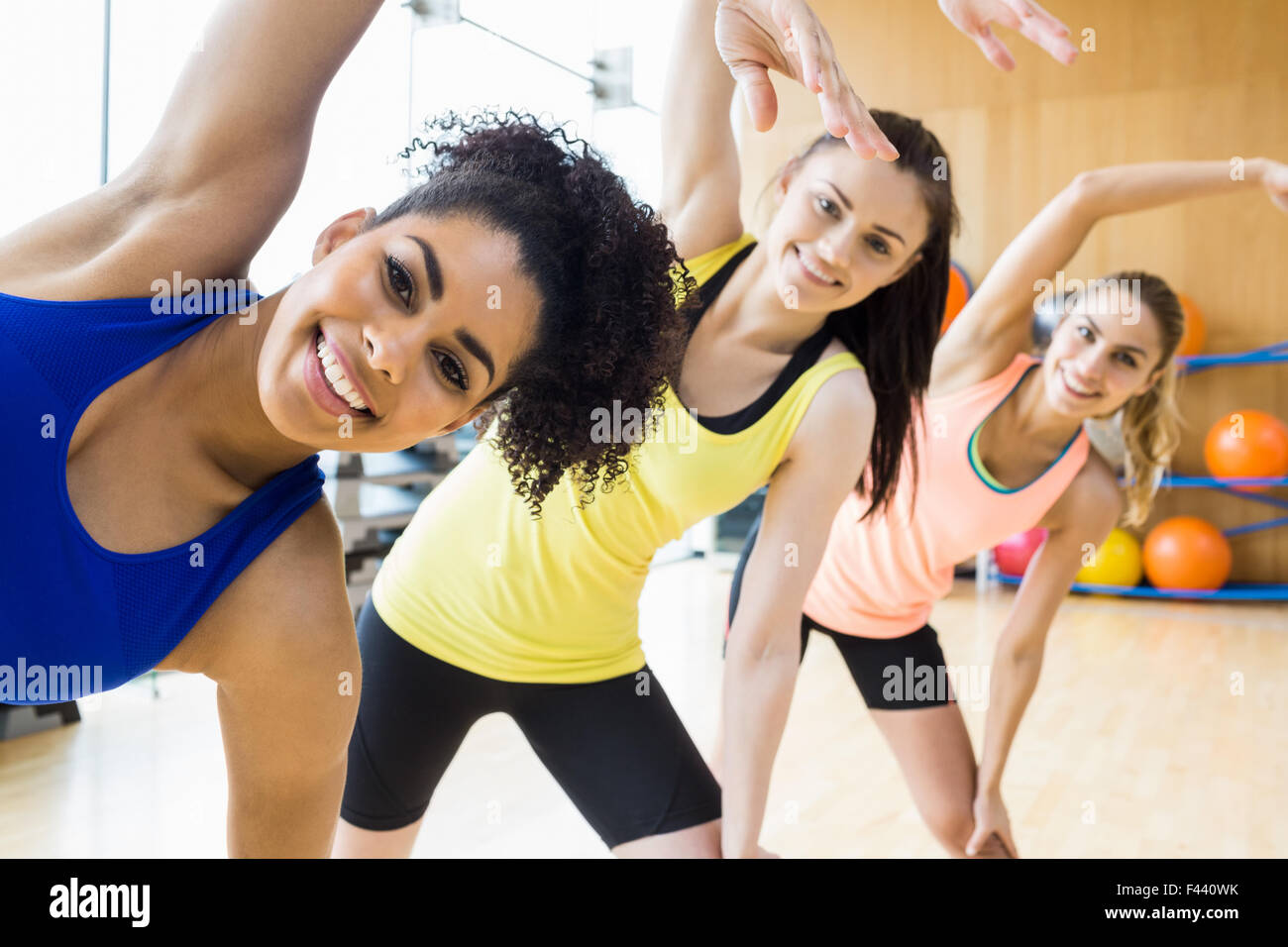 Fitness class exercising in the studio Stock Photo - Alamy