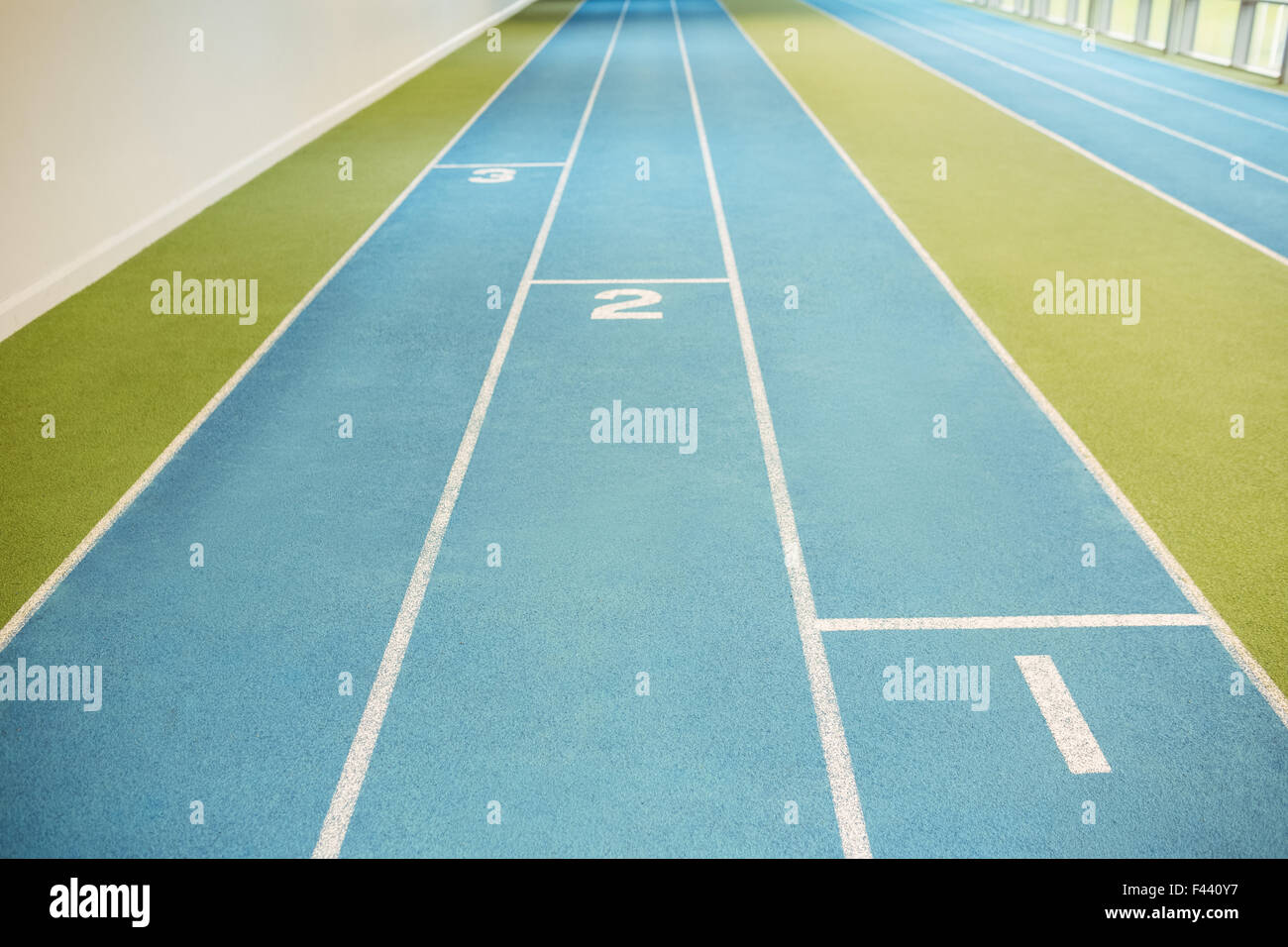 Indoor running track Stock Photo - Alamy