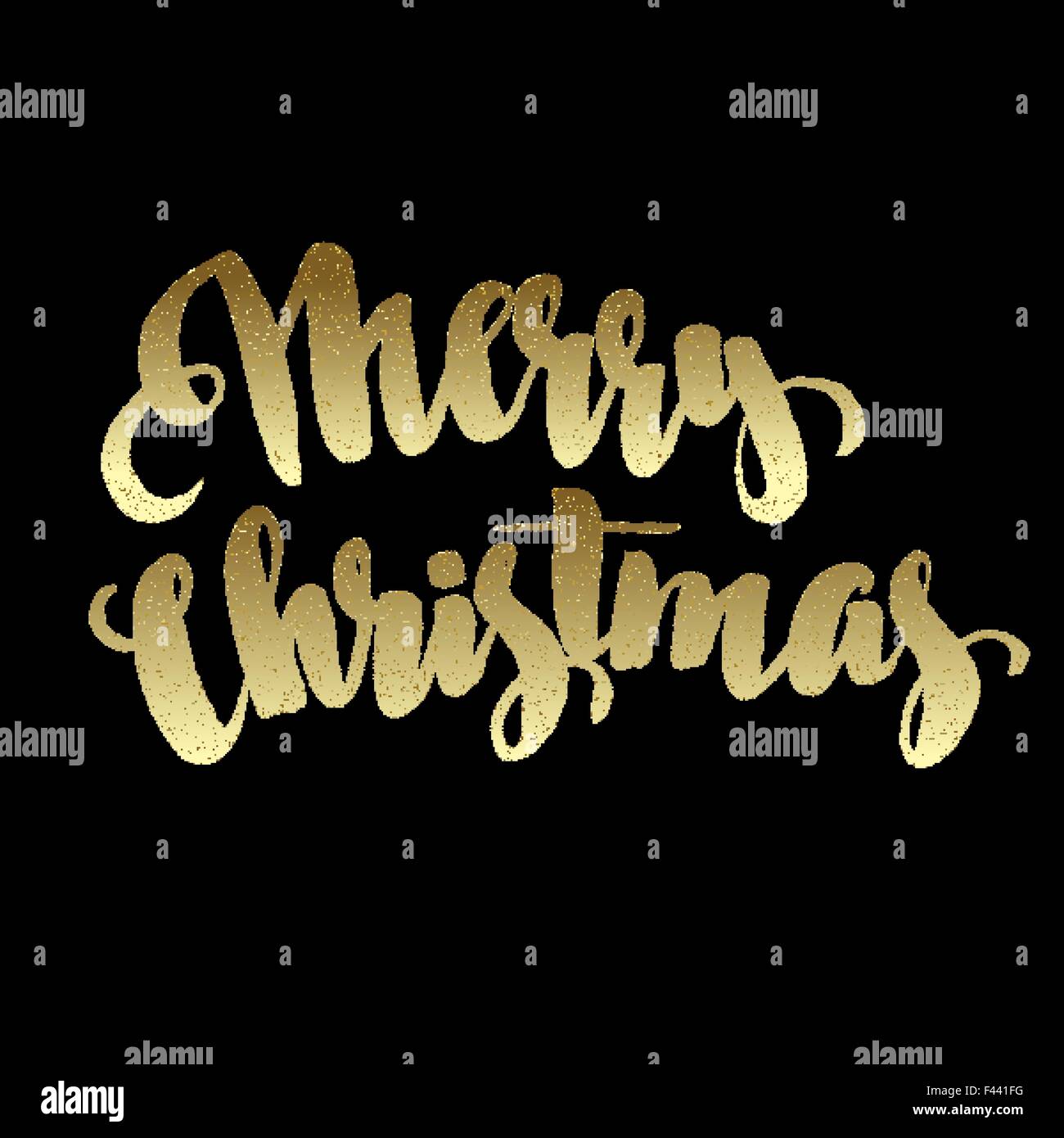 Merry Christmas gold glittering lettering design Stock Vector Image ...