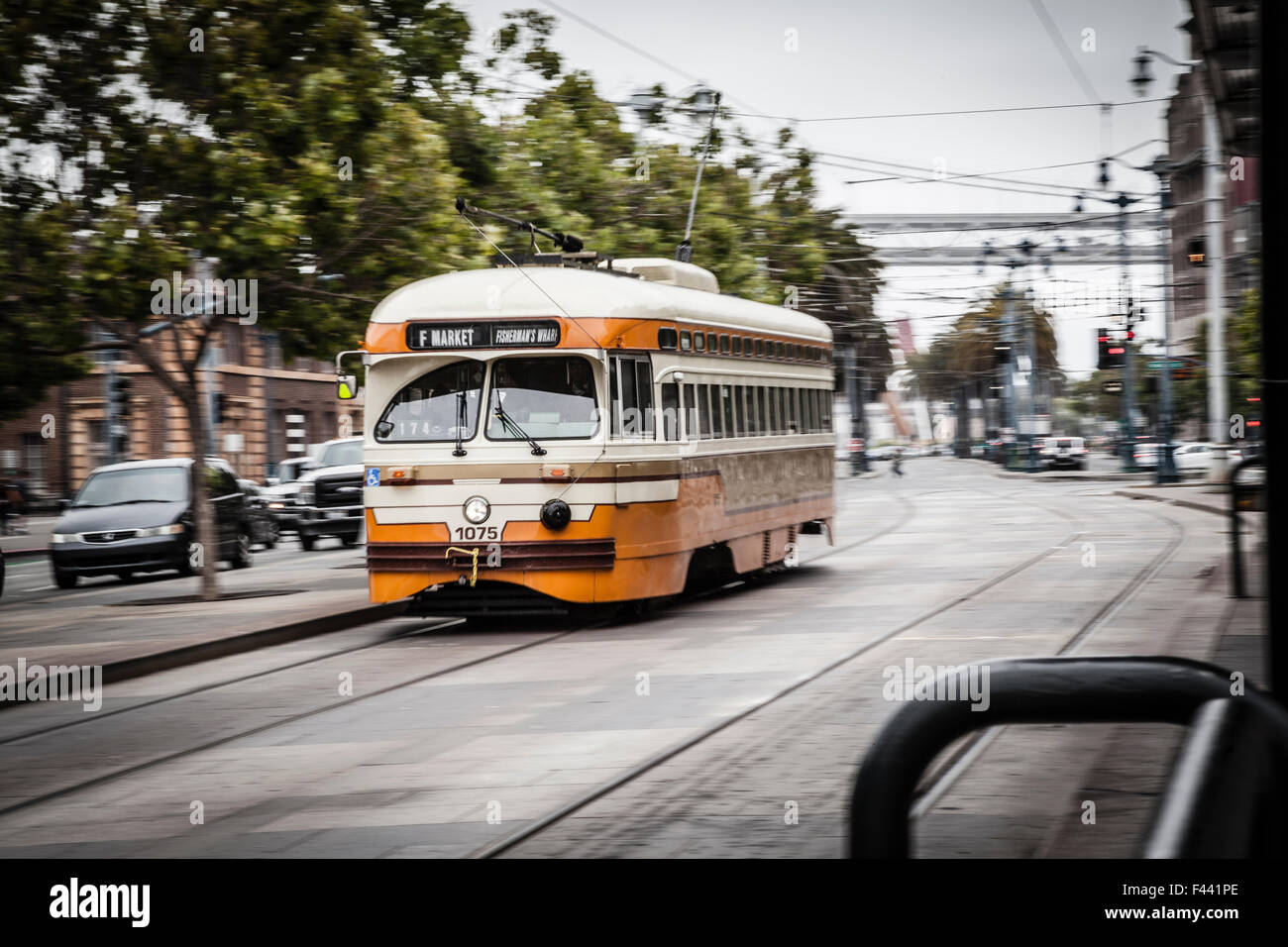 Orange tram hi-res stock photography and images - Alamy
