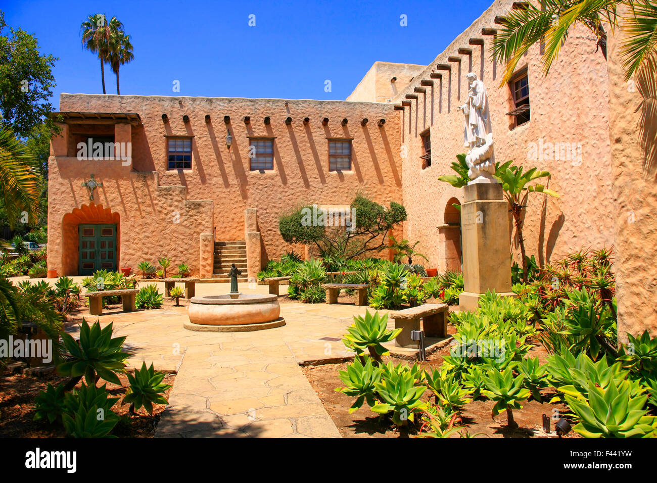 The courtyard garden around Our Lady of Mount Carmel Church in ...