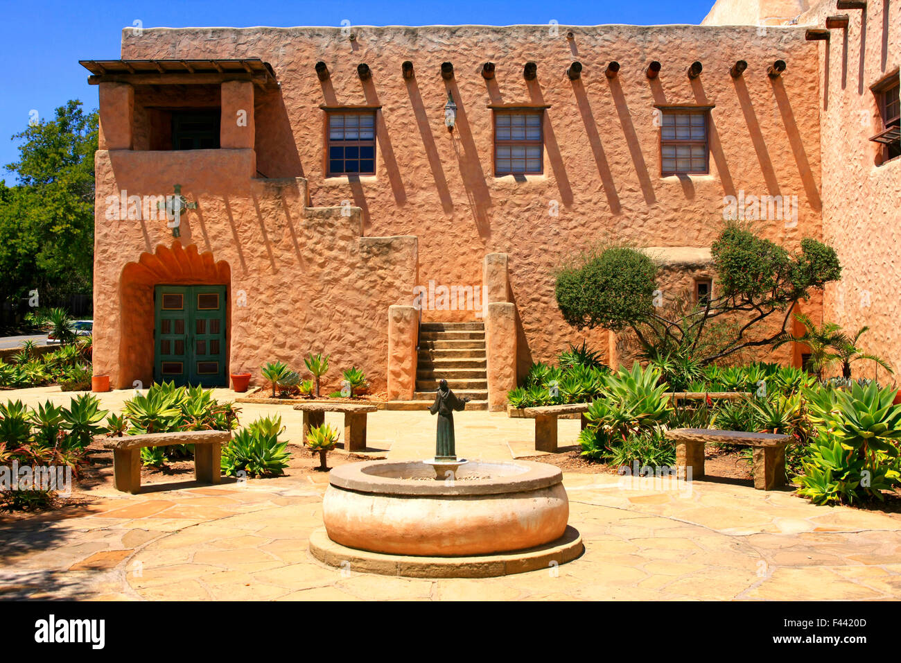 The courtyard garden around Our Lady of Mount Carmel Church in ...