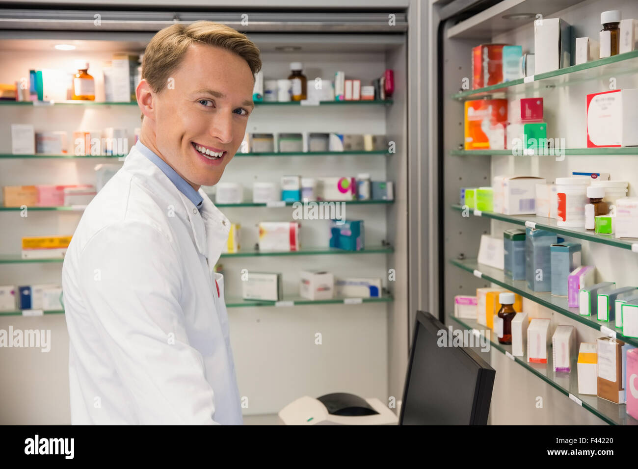 Portrait handsome young pharmacist hi-res stock photography and images ...