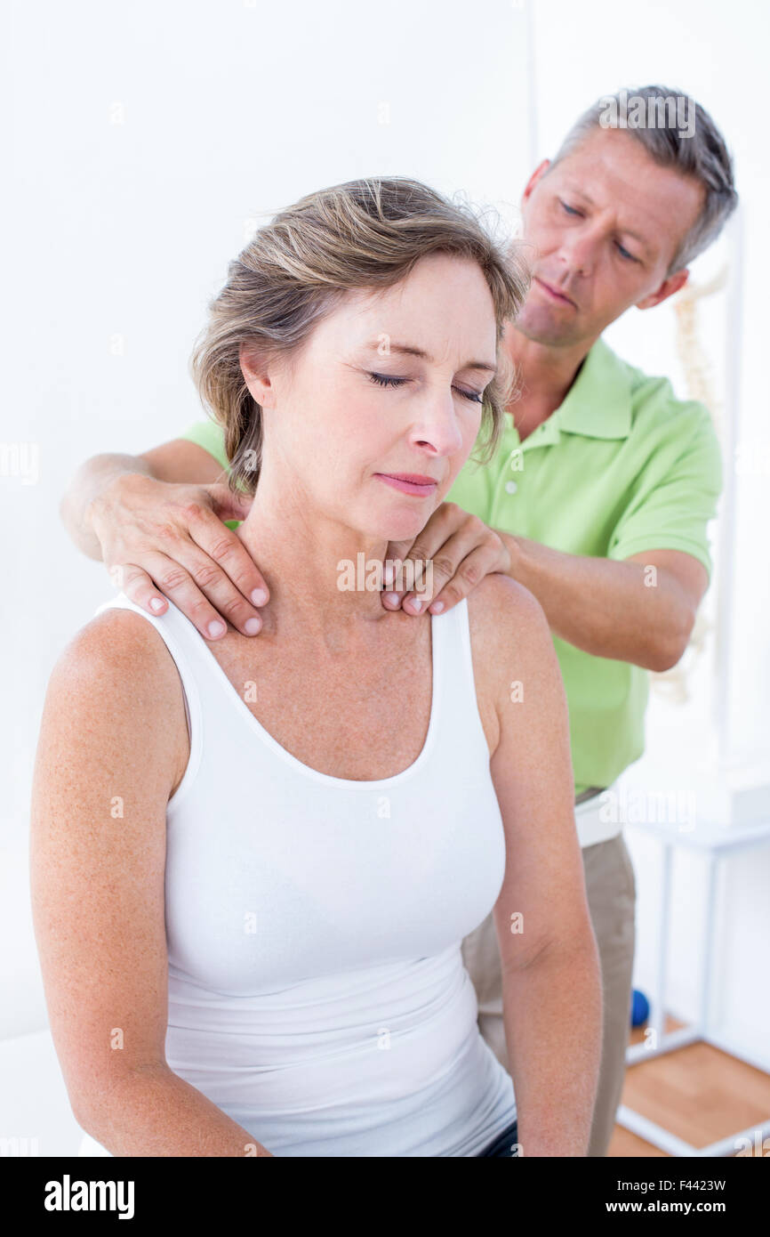 Doctor doing back adjustment Stock Photo - Alamy