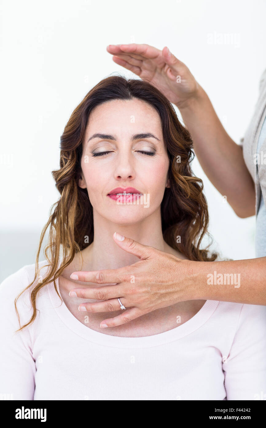 Woman healing reiki hi-res stock photography and images - Alamy