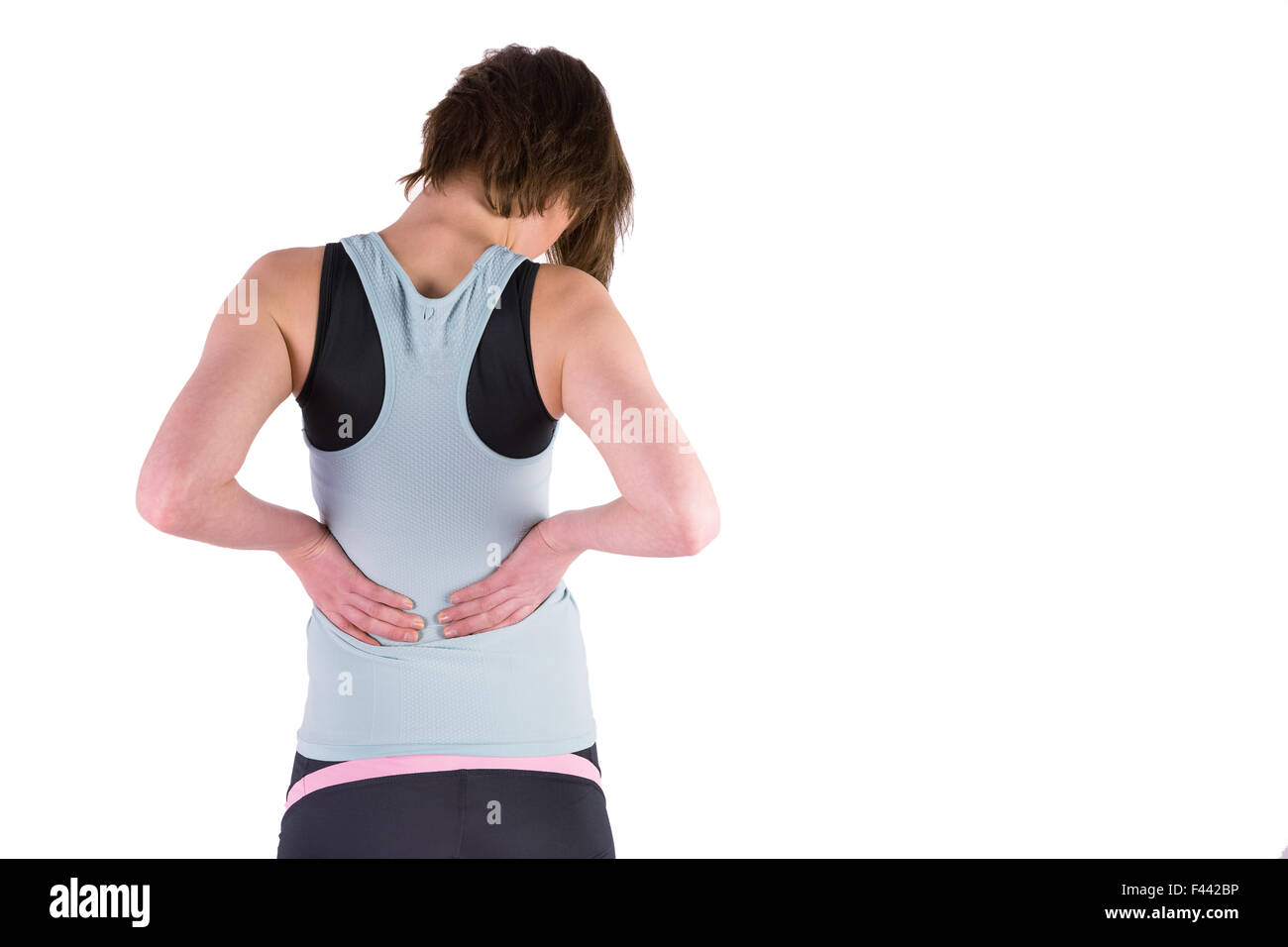 Back woman in short Cut Out Stock Images & Pictures - Alamy