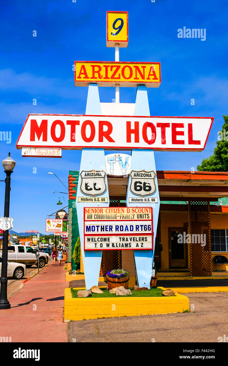 Route 66 hotel williams arizona hi-res stock photography and images - Alamy