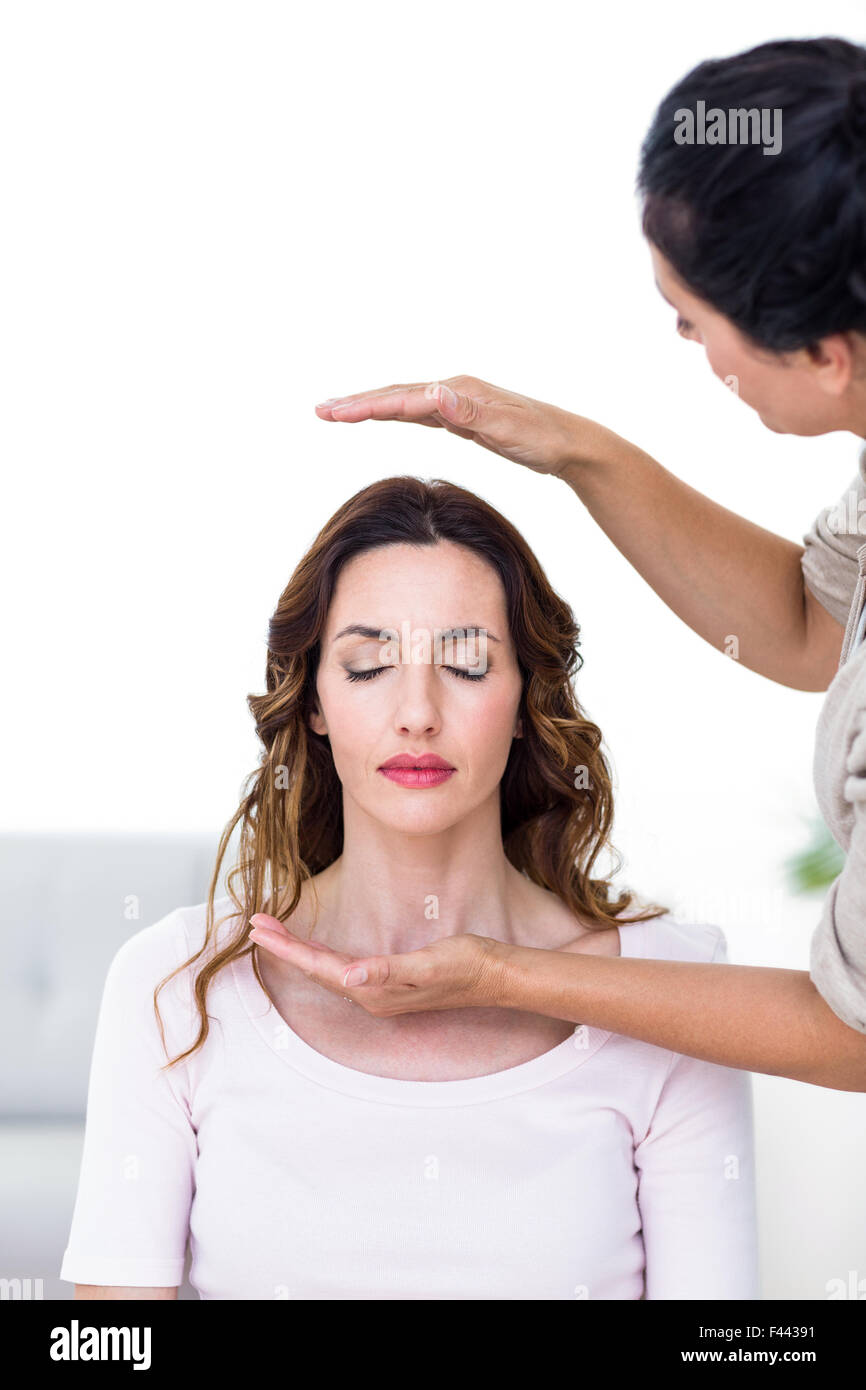 Woman healing reiki hi-res stock photography and images - Alamy