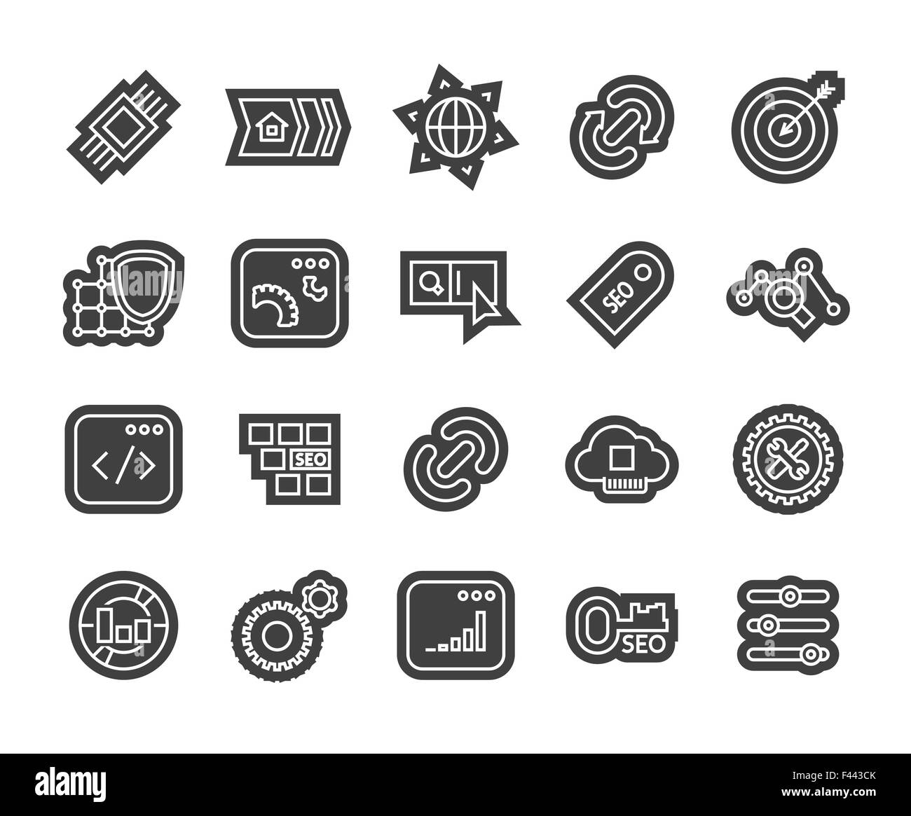 Outline icons thin flat design, modern line stroke style Stock Vector ...