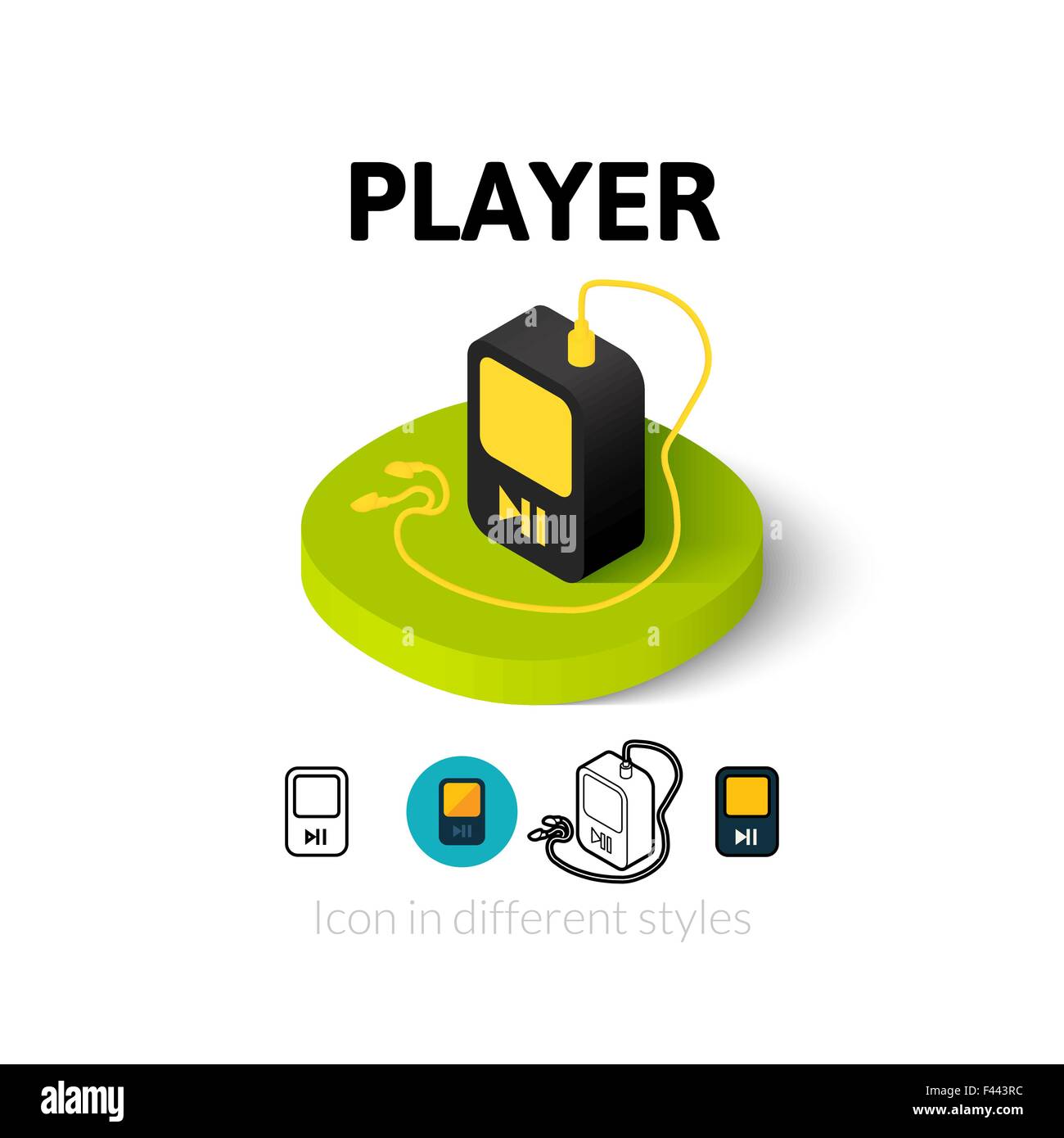 Player icon in different style Stock Vector Image & Art - Alamy