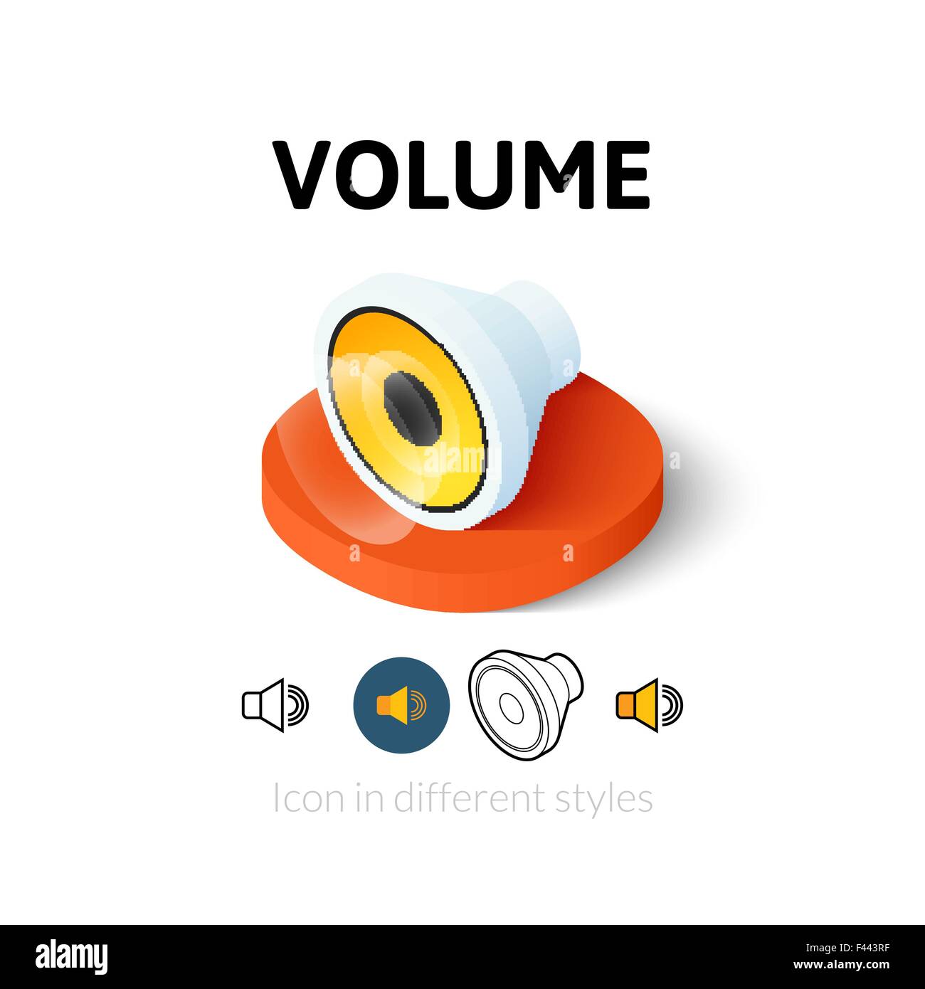 Volume icon in different style Stock Vector Image & Art - Alamy