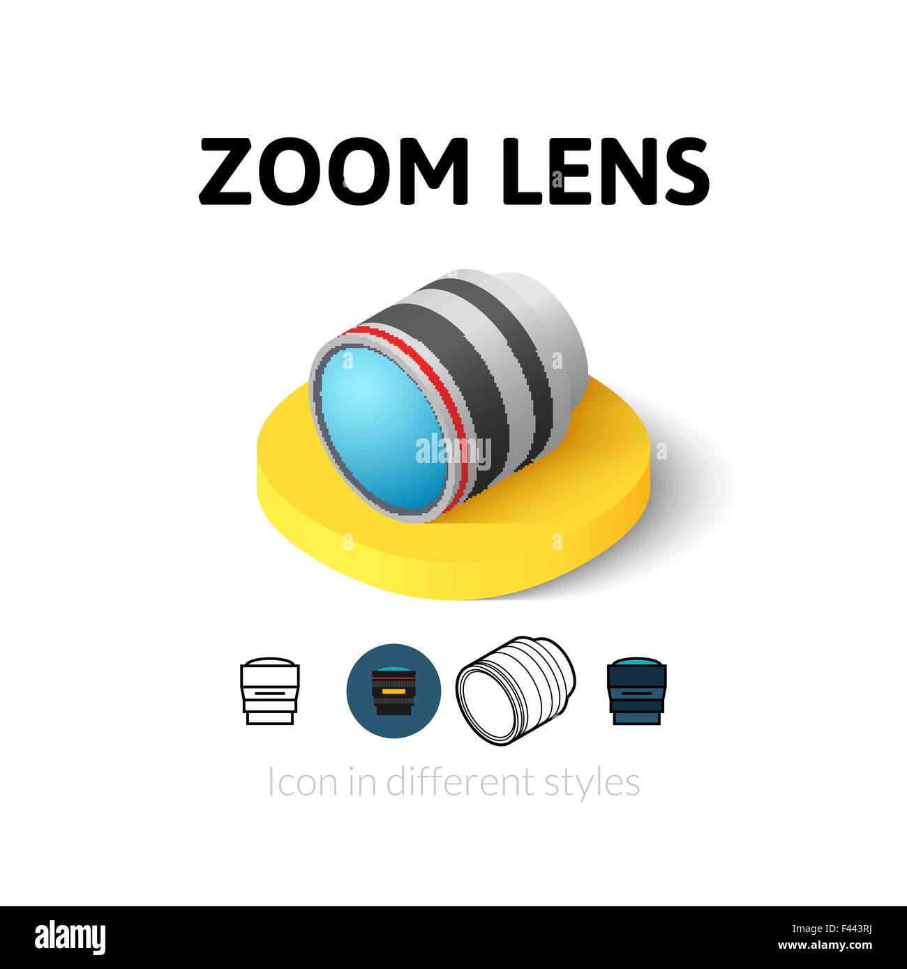 Zoom lens icon in different style Stock Vector Image & Art - Alamy