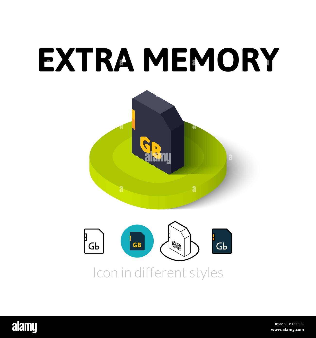 Extra memory icon in different style Stock Vector Image & Art - Alamy