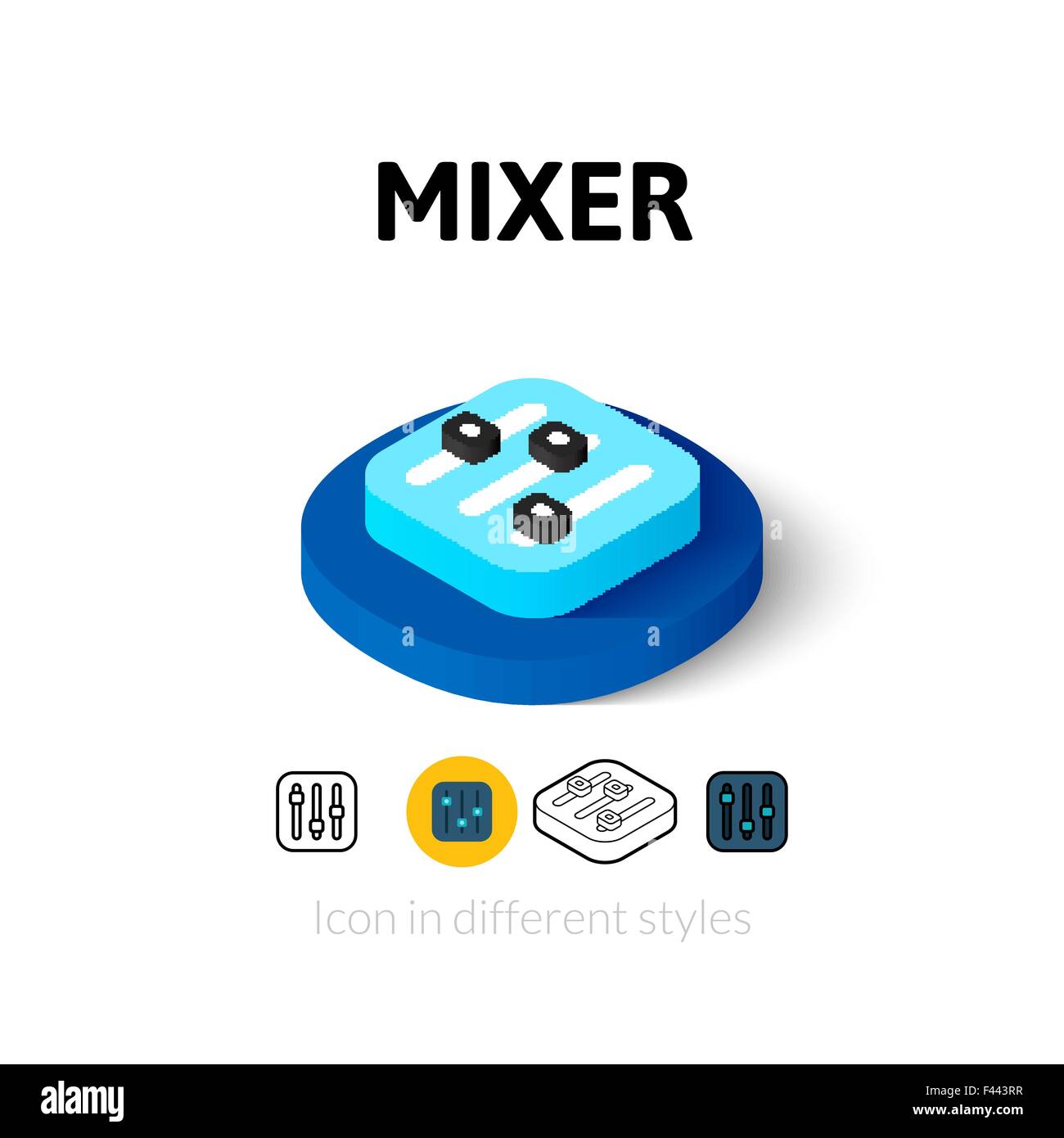Mixer icon in different style Stock Vector Image & Art - Alamy