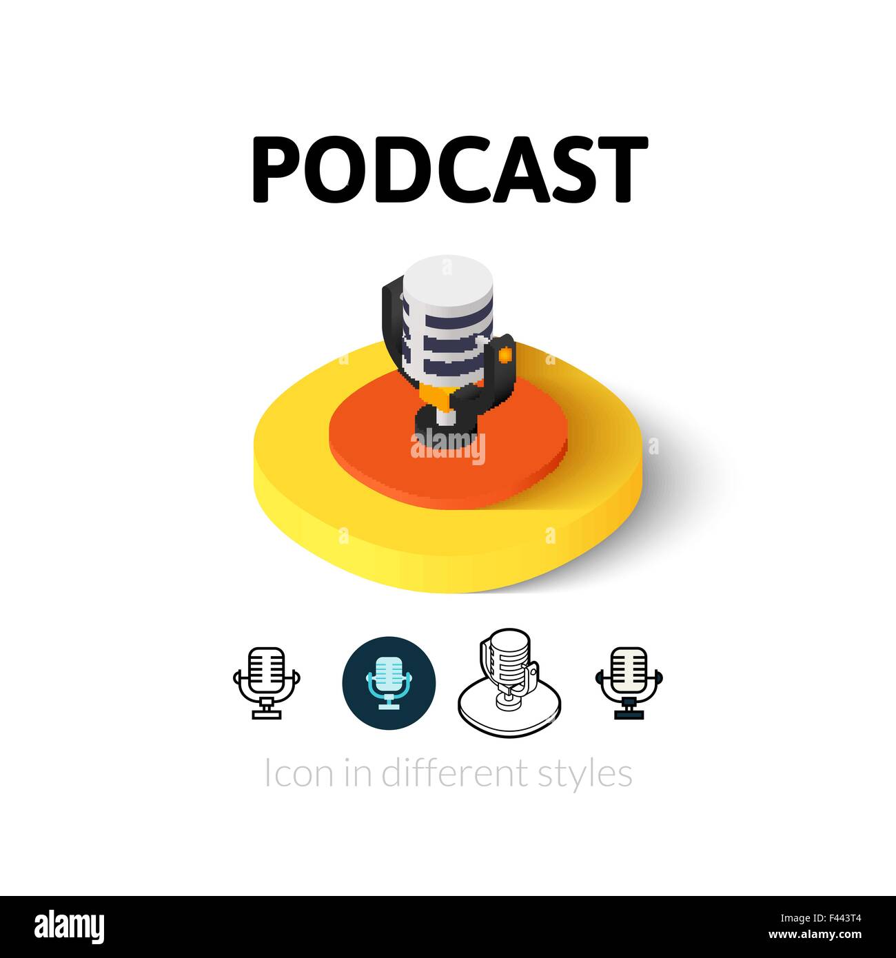 Computer podcast icon outline Stock Vector Images - Alamy
