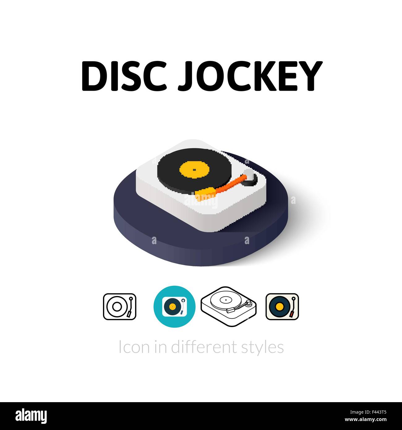 Disc Jockey icon in different style Stock Vector Image & Art - Alamy
