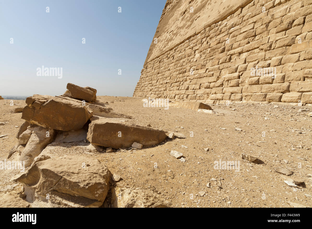 Close up of casing blocks of The Meidum Pyramid Known as the ‘Collapsed ...