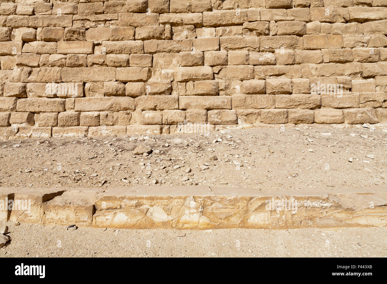 close up of casing blocks of The Meidum Pyramid Known as the ‘Collapsed ...