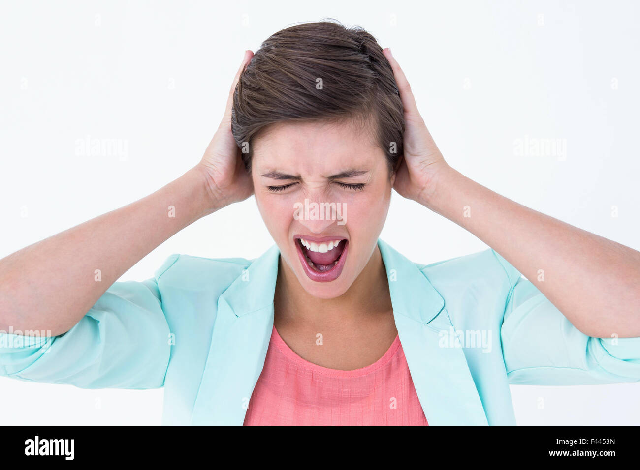 Annoyed young woman screaming on hi-res stock photography and images ...