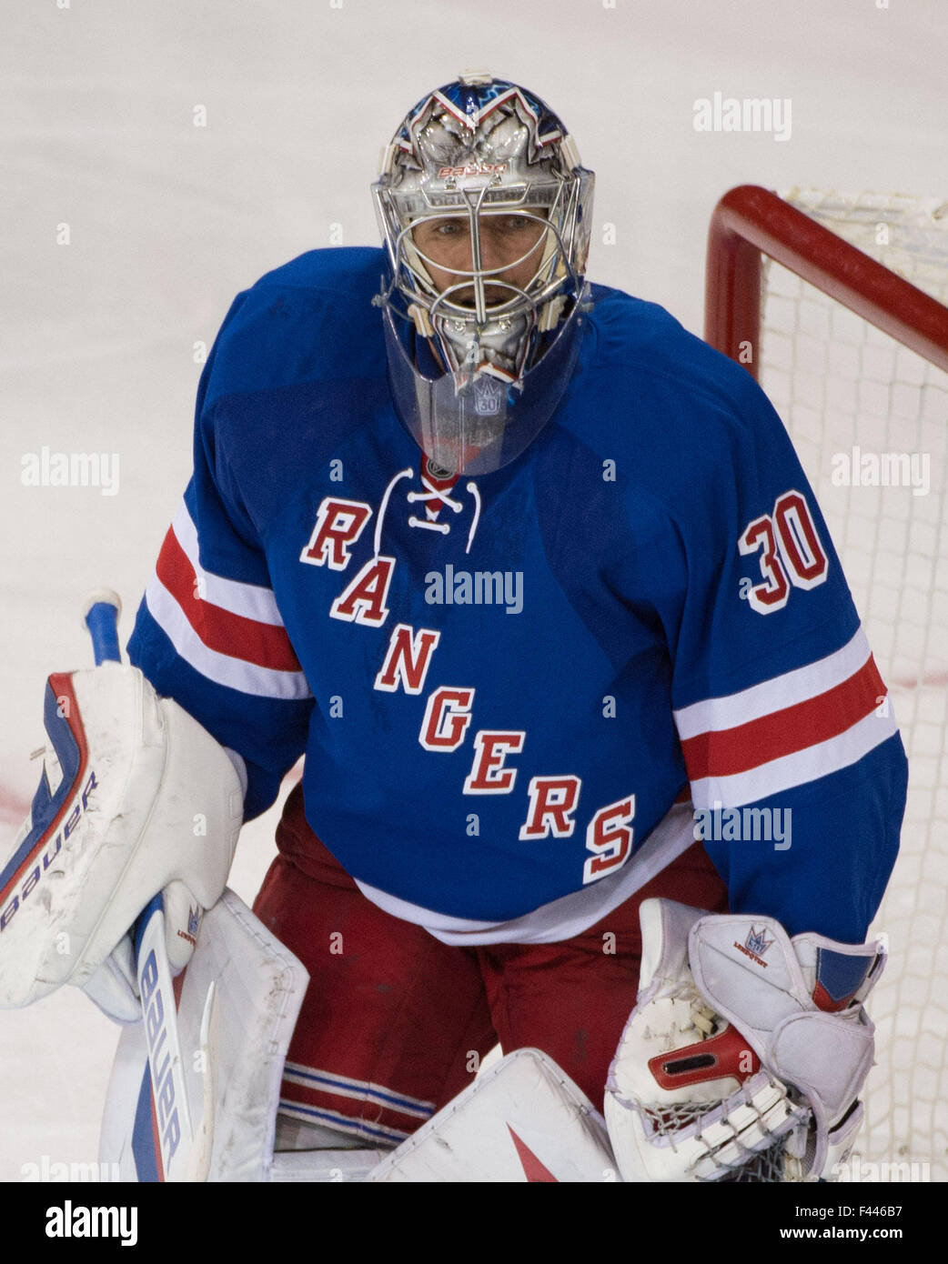 Oct. 13, 2015 - New York, NY, U.S. - New York Rangers goalie HENRIK ...