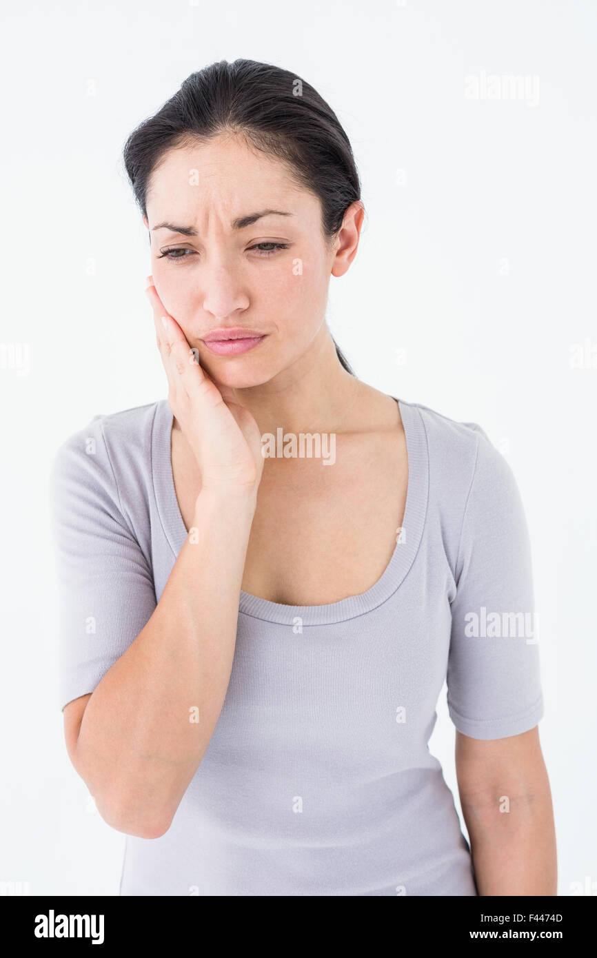 Woman suffering from teeth pain Stock Photo - Alamy