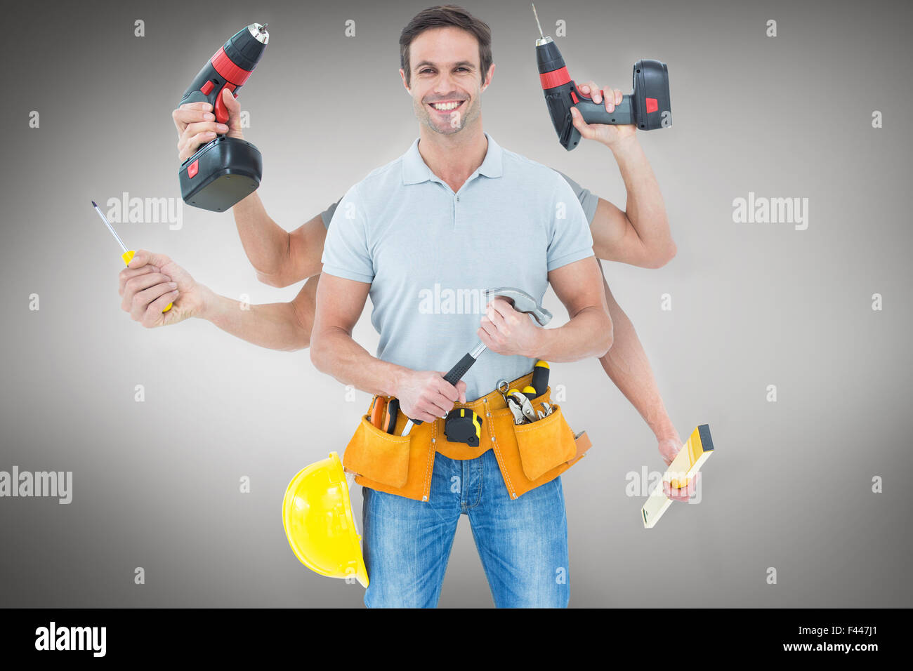 Digital composite construction worker hi-res stock photography and ...